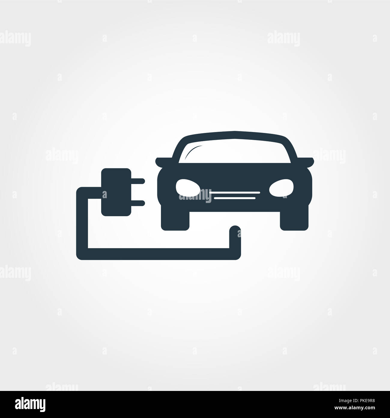 Electric Car icon. Monochrome style design from collection. UI. Pixel ...