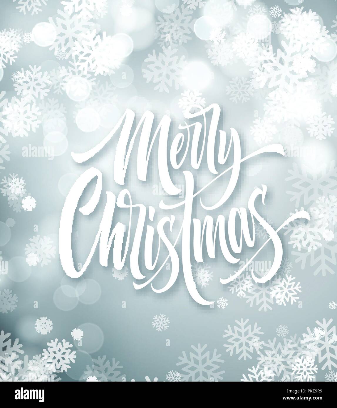 Merry Christmas hand drawn lettering Stock Vector Image & Art - Alamy