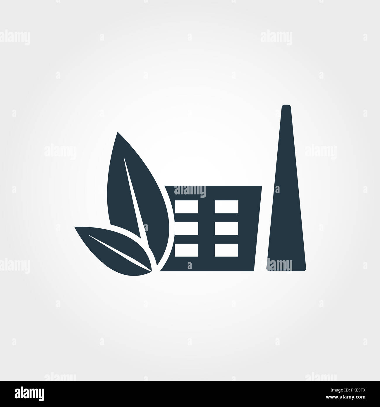 Eco Factory icon. Monochrome style design from collection. UI. Pixel ...