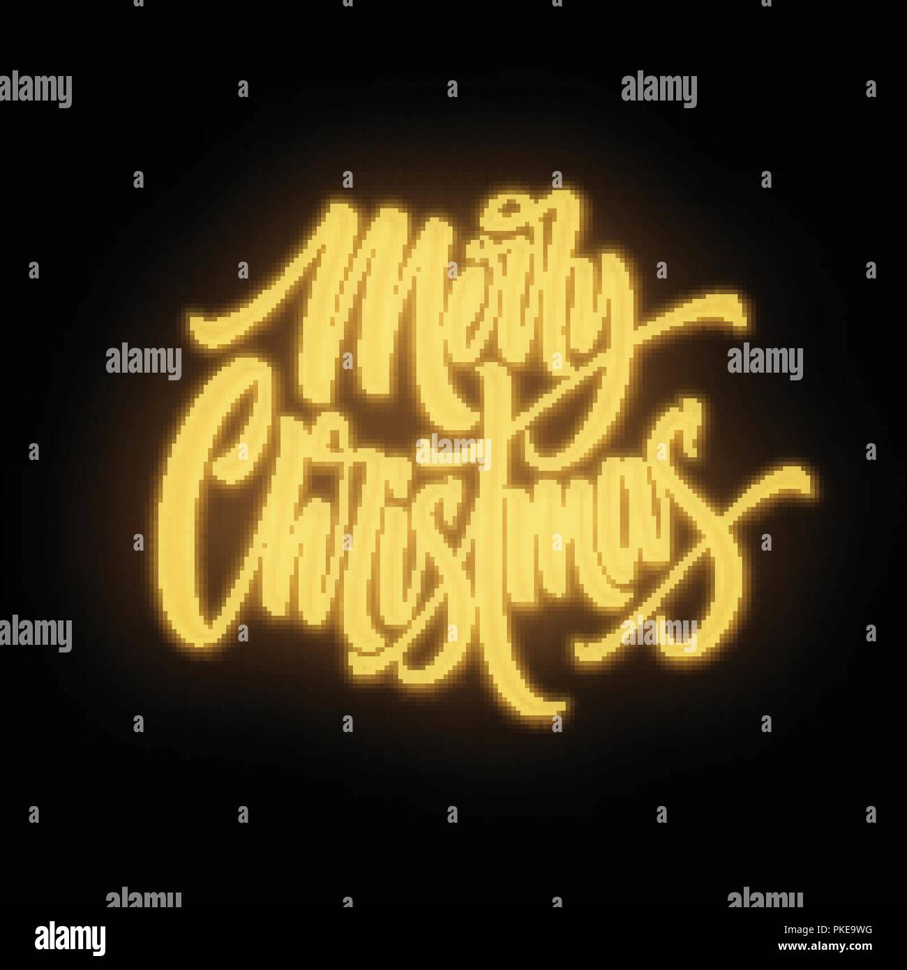 Merry Christmas neon lettering Stock Vector Image & Art - Alamy