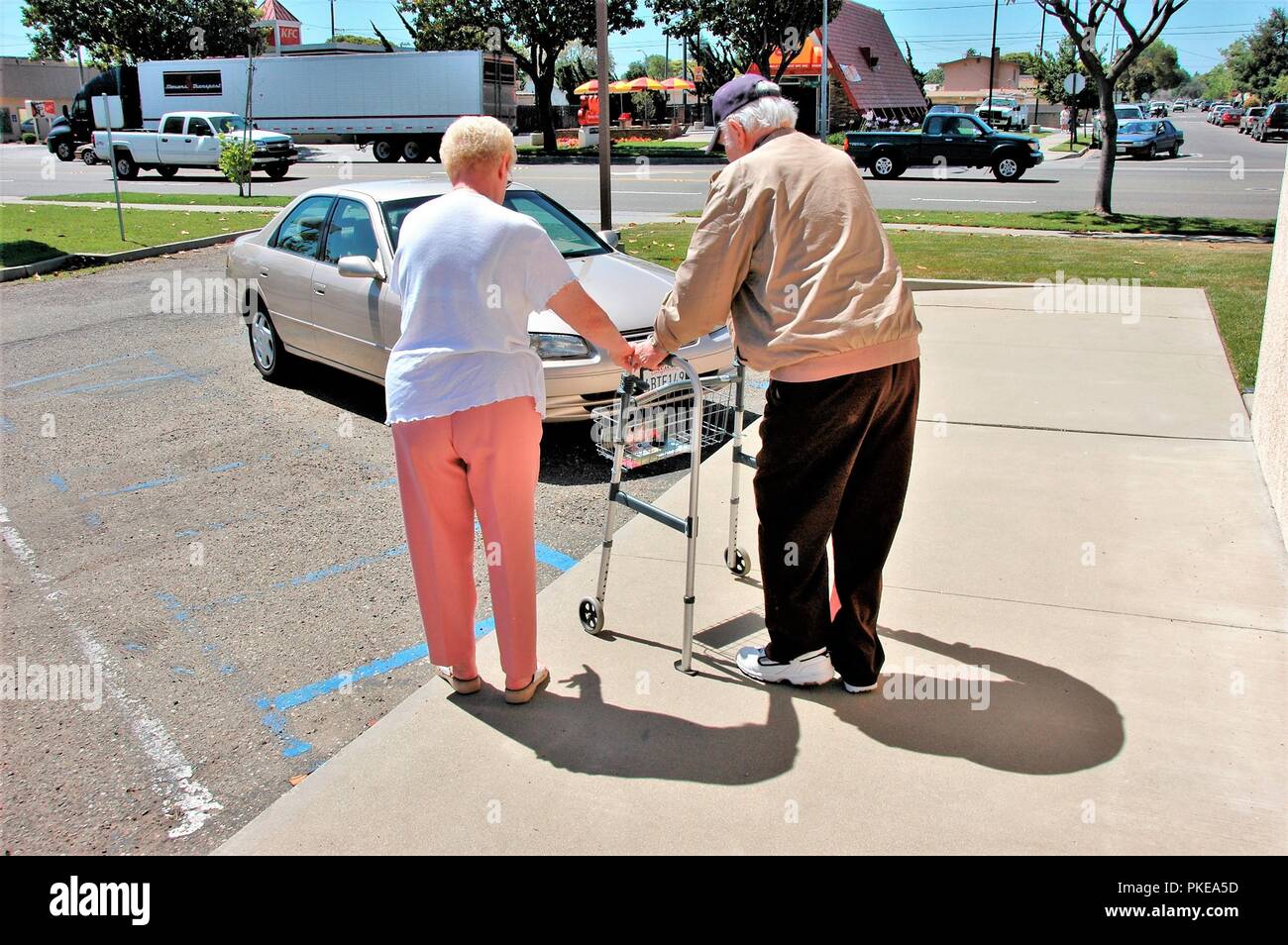 Senior real Couple where he needs assistance from her and help in ...