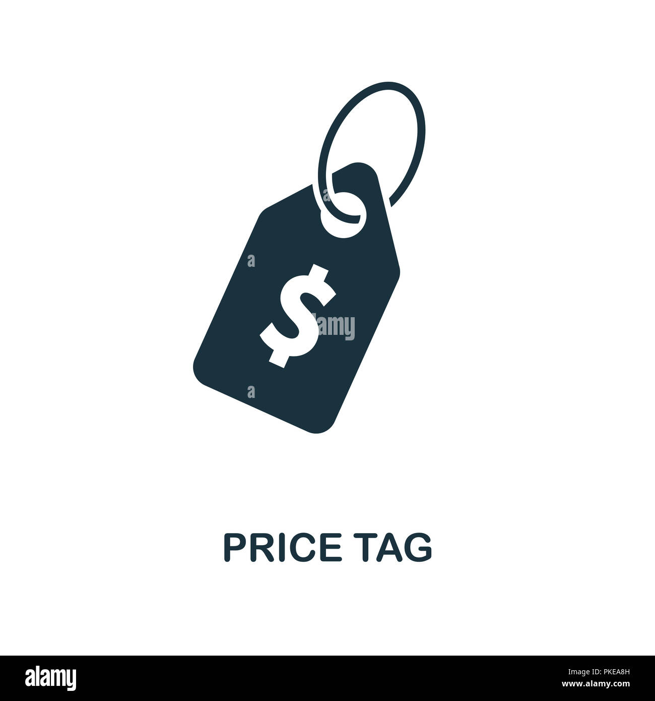 Price Tag icon. Monochrome style design from e-commerce collection. UI ...