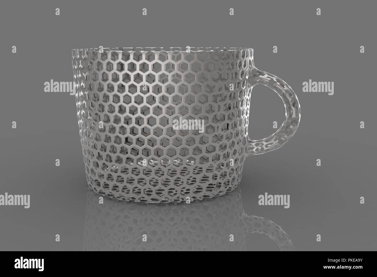 Coffee decorative mug 3D Stock Photo - Alamy