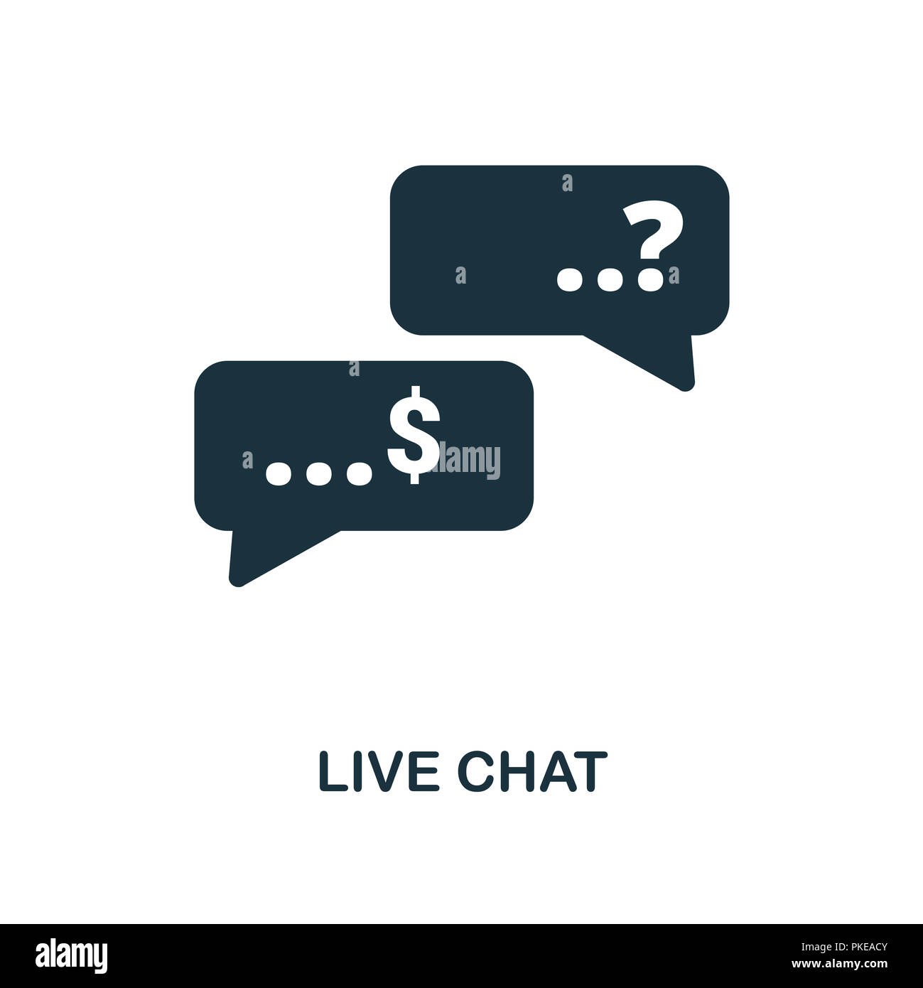 Live Chat icon. Monochrome style design from e-commerce collection. UI ...
