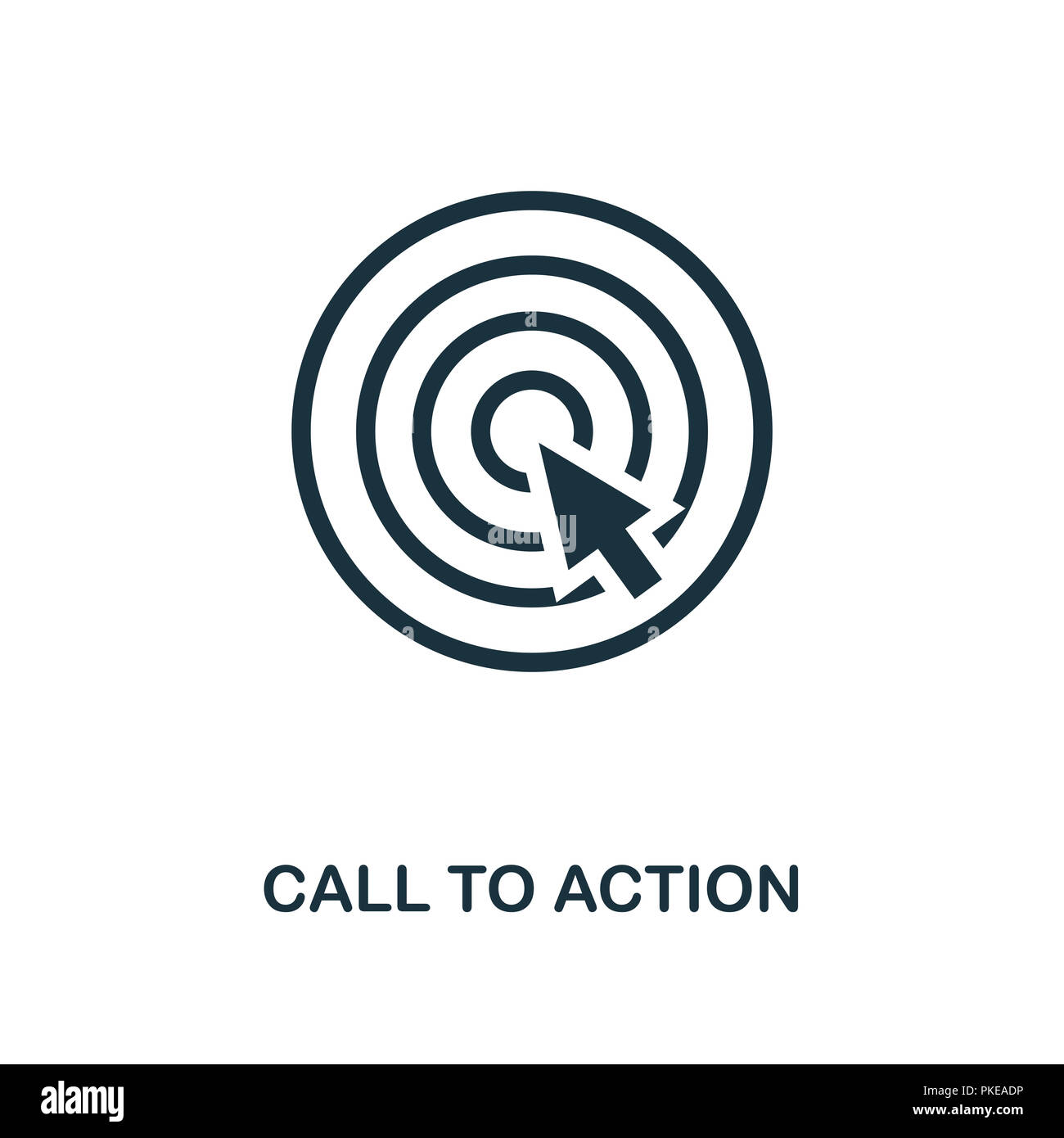 Call To Action icon. Monochrome style design from e-commerce collection ...
