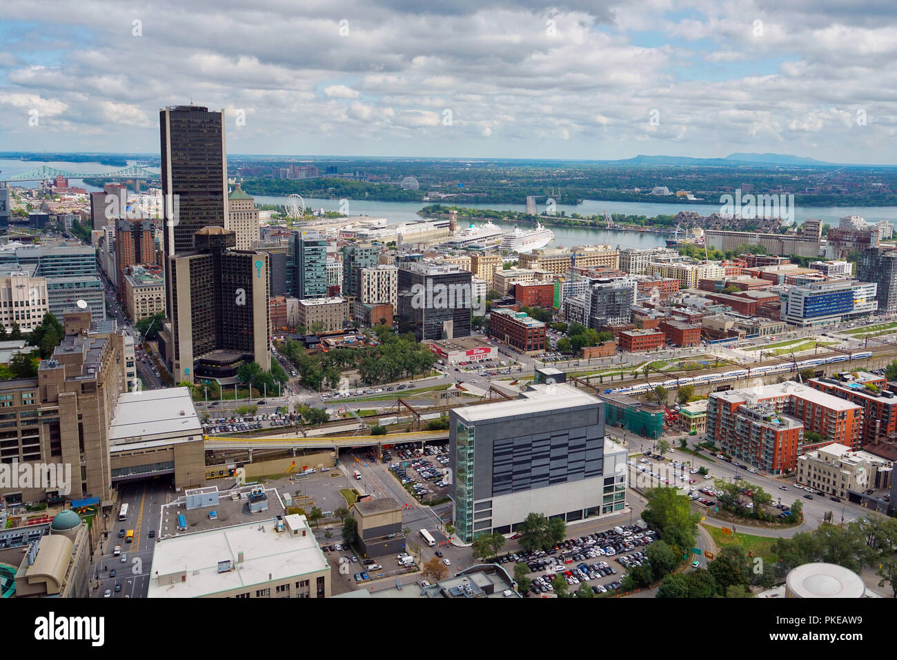 Aerial view downtown montreal hi-res stock photography and images - Alamy