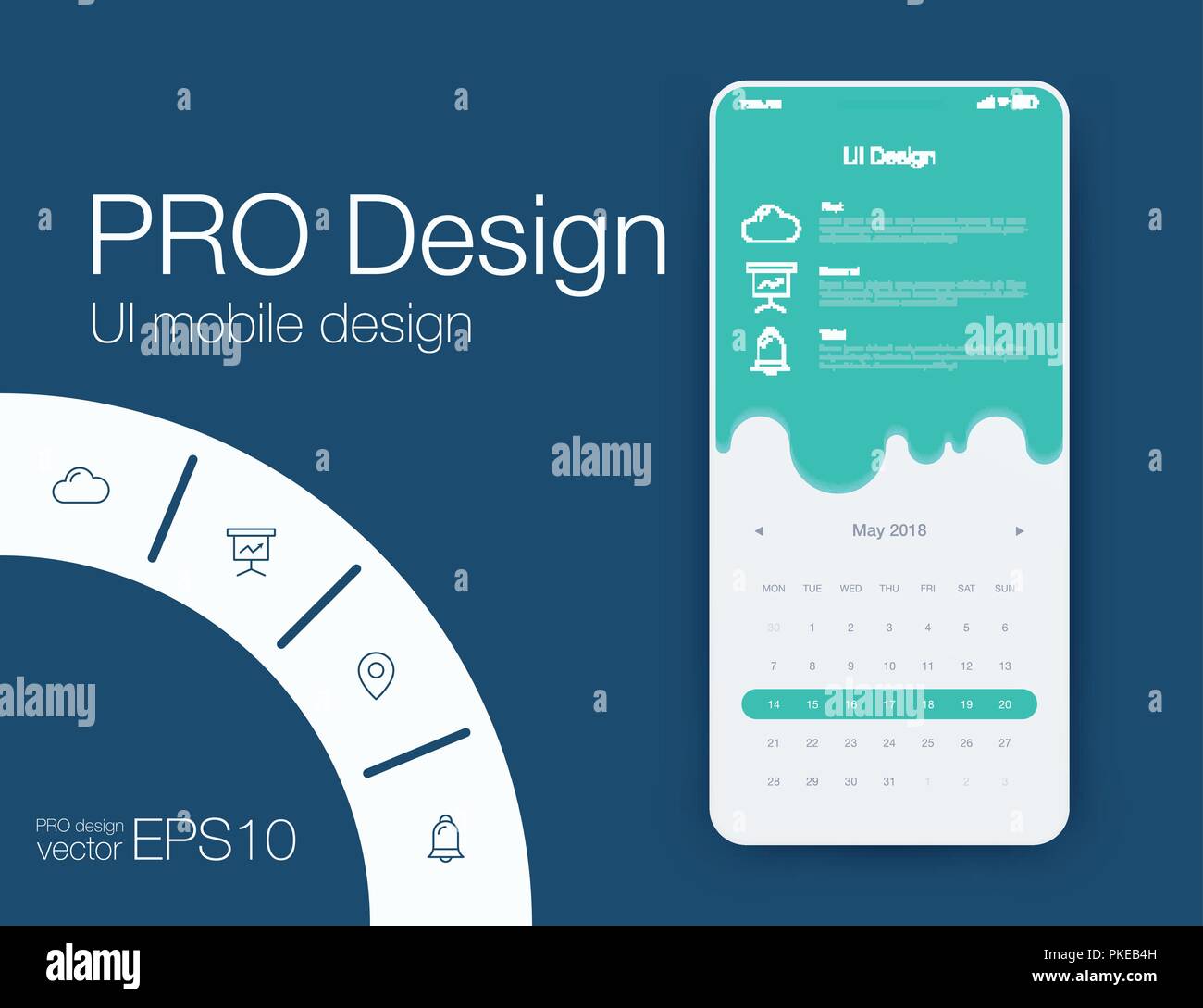Vector Illustration of screens and web concept. Interface UX, UI GUI ...