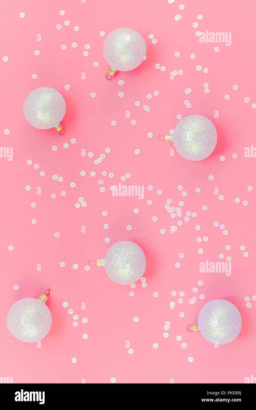 New Year or Christmas pattern flat lay top view Xmas holiday ...