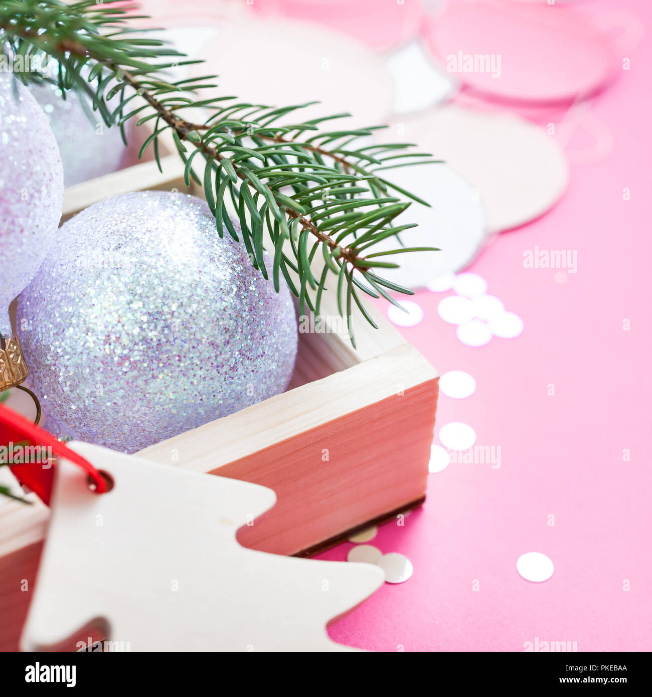 New Year Christmas Xmas holiday celebration composition pearl ...