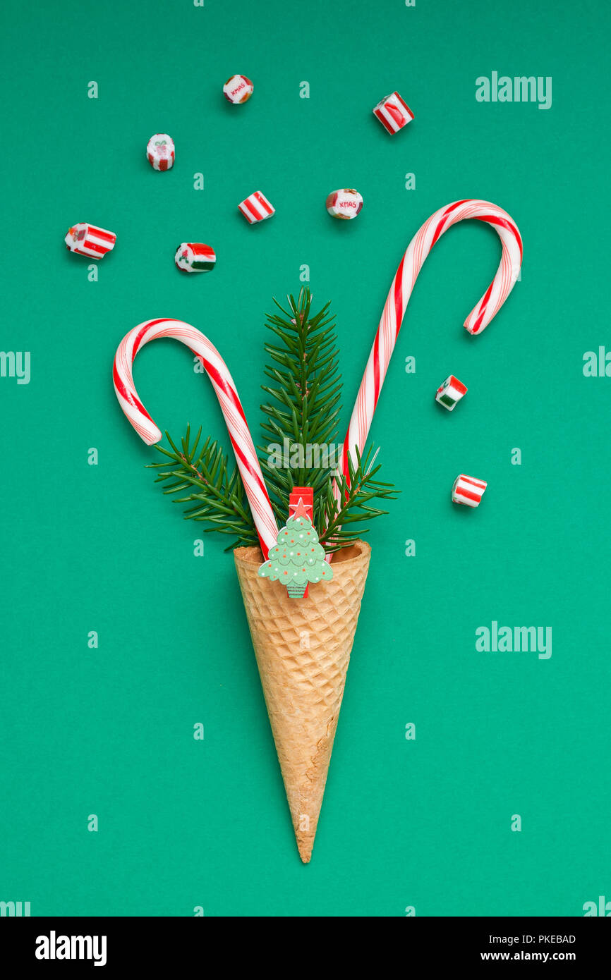 New Year Christmas Xmas holiday party celebration waffle cone candy ...