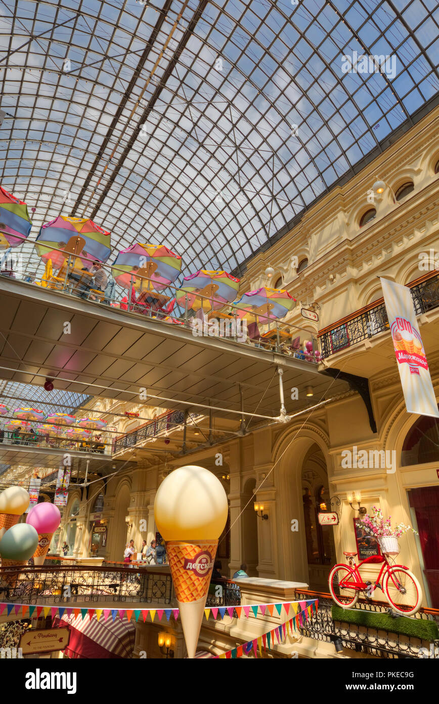 Interior of GUM Department Store; Moscow, Russia Stock Photo - Alamy