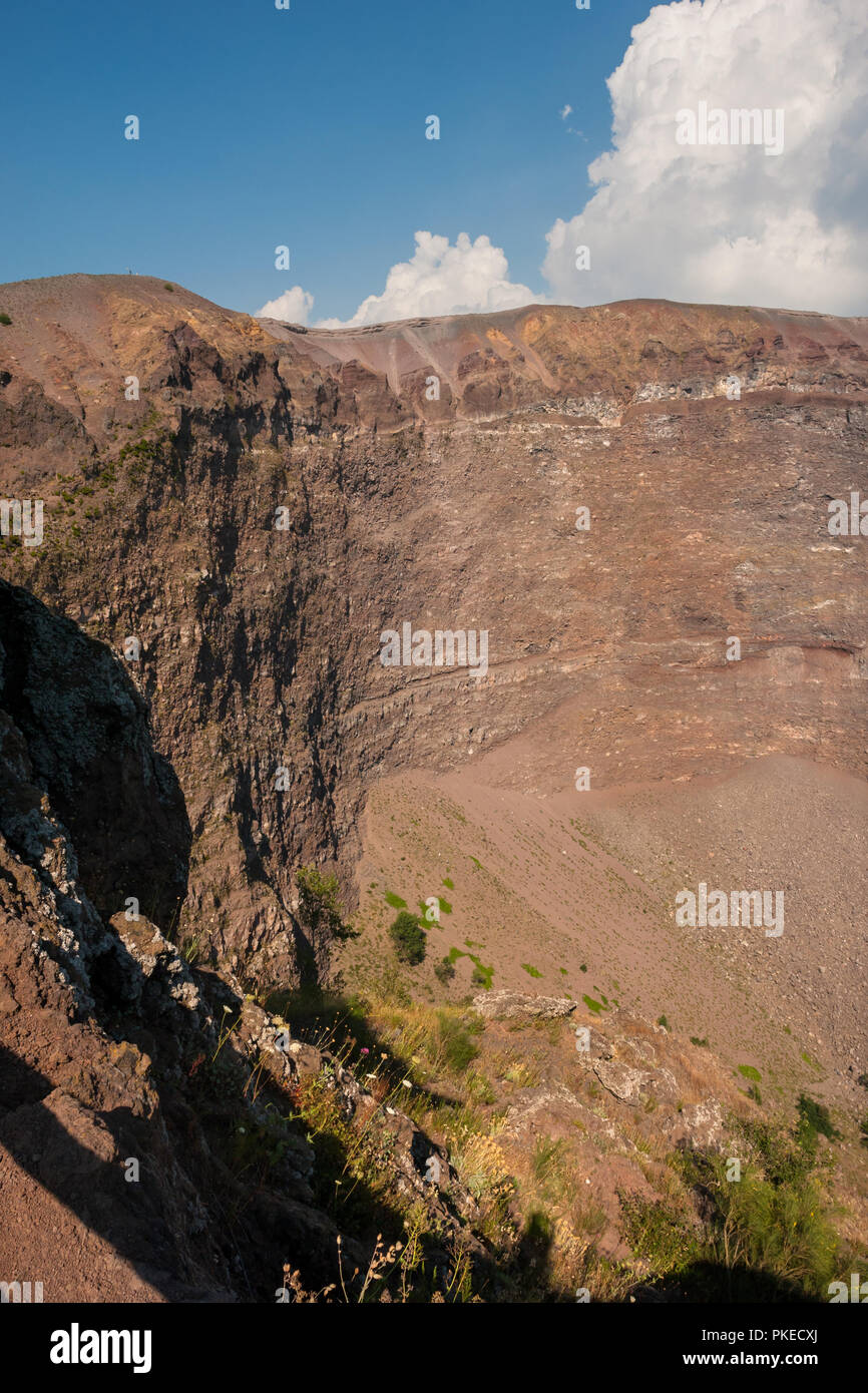 The crater of Mount Vesuvius. Naples, Italy Stock Photo - Alamy