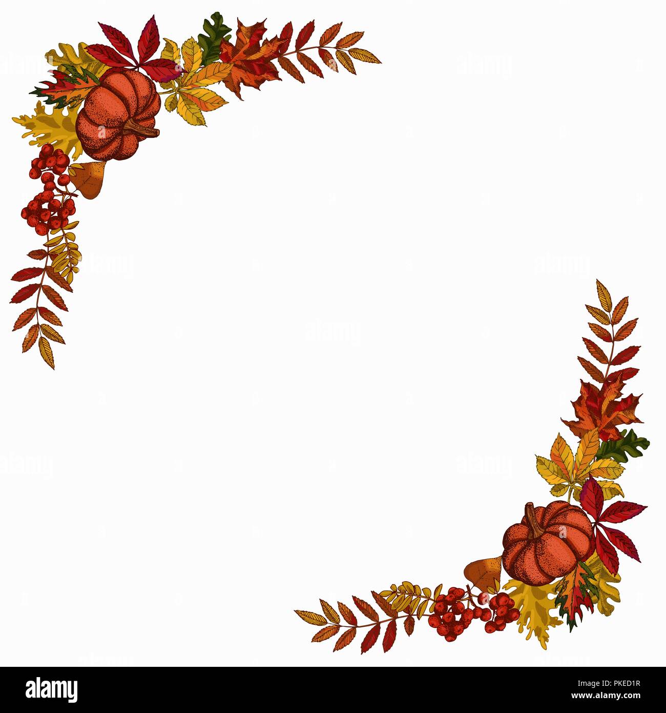 Red yellow leaves mountain Stock Vector Images - Alamy