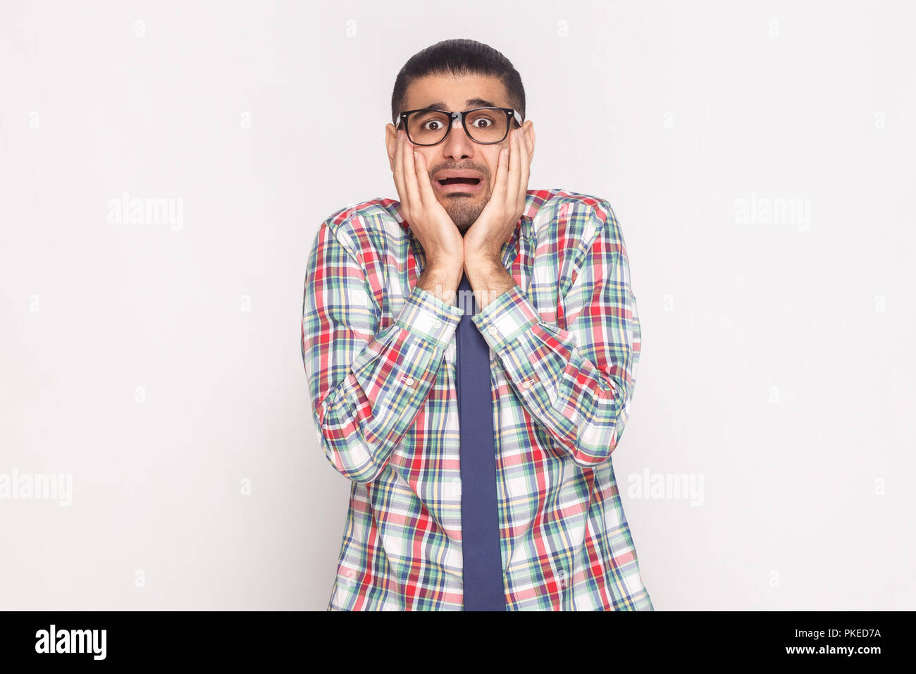 Scared face hispanic hi-res stock photography and images - Alamy