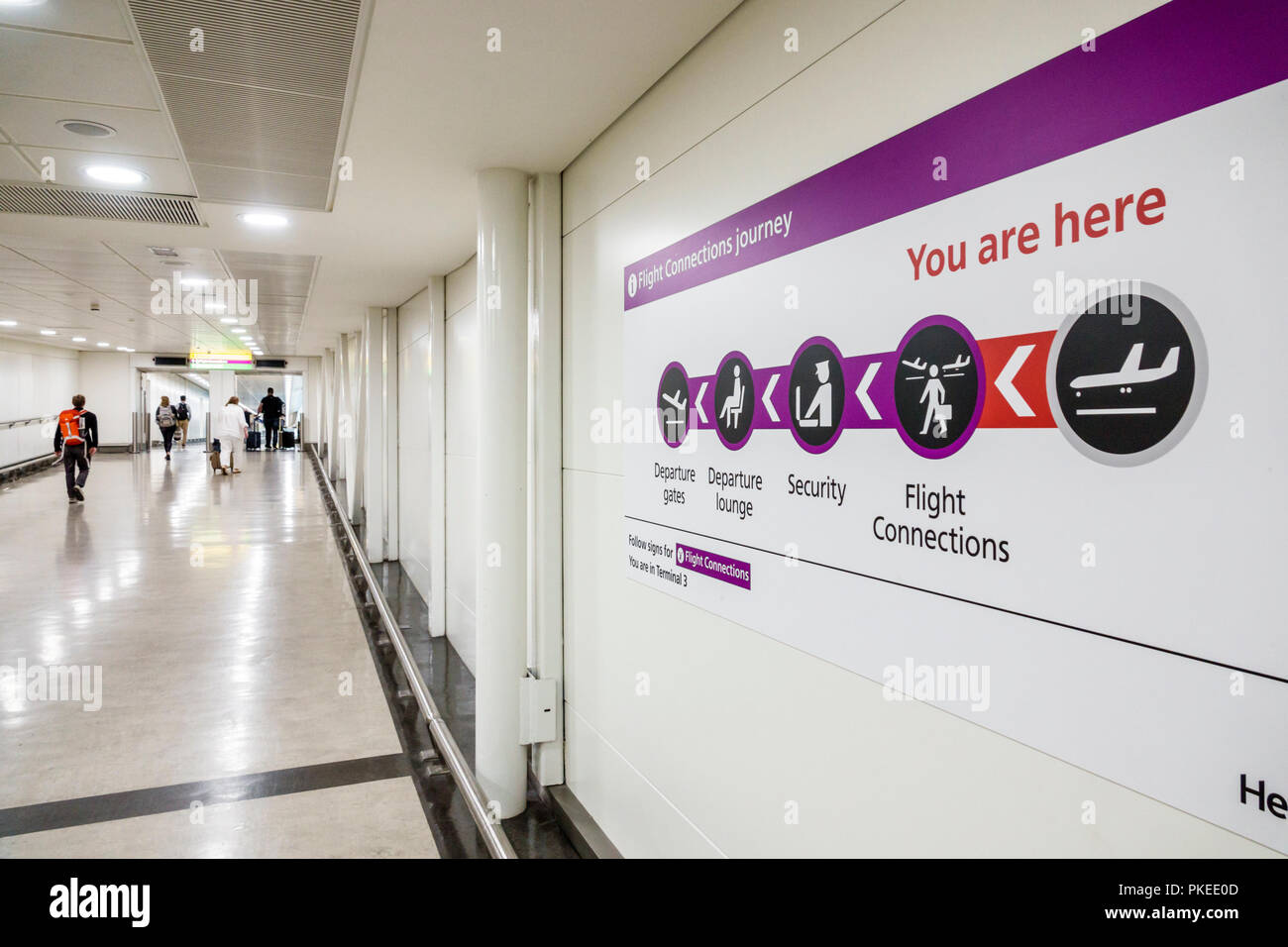 London England,UK,Heathrow Airport LHR,directions sign,flight arrivals ...