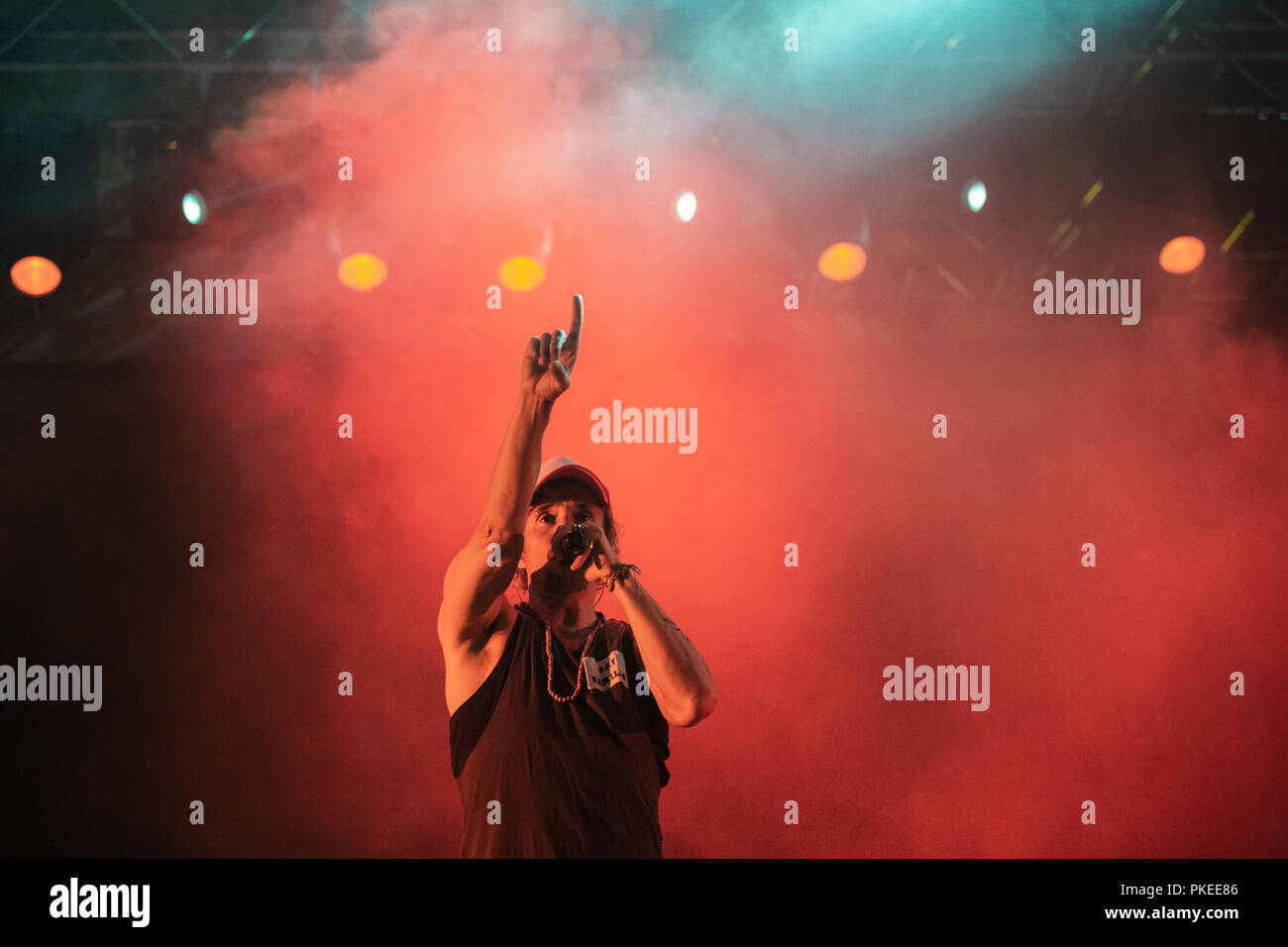Barcelona, Spain. 11th September, 2018. Concert by Macaco in Arc de ...