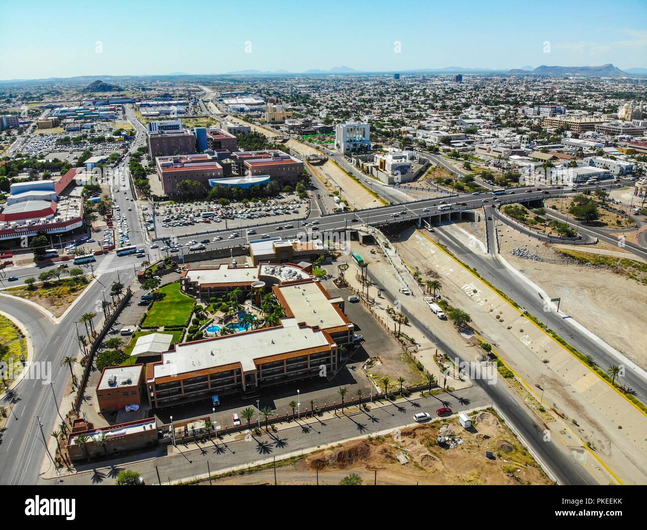 Paisaje urbano, paisaje de la ciudad de Hermosillo, Sonora, Mexico ...