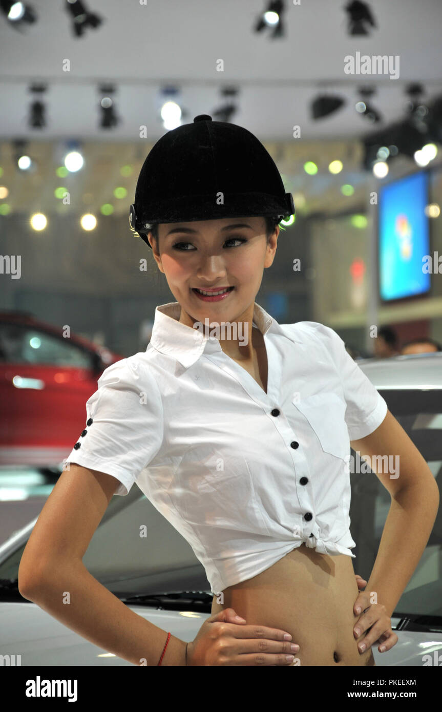 Car Show Models，Models on display during the 14th Chengdu，China Motor ...