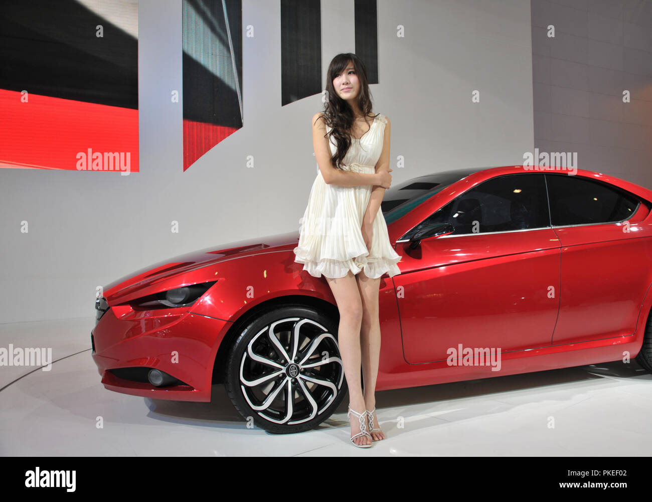 Car Show Models，Models on display during the 14th Chengdu，China Motor ...