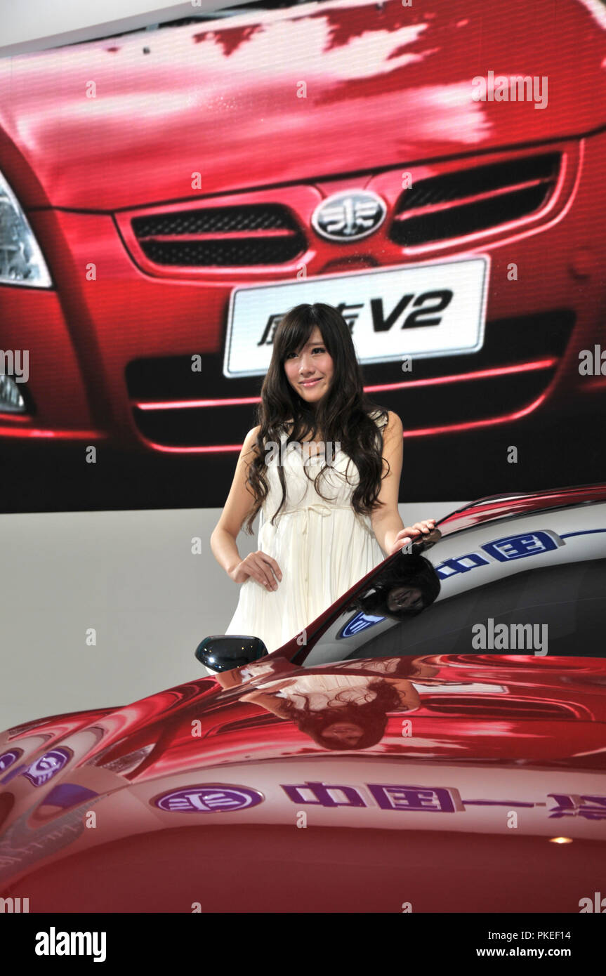 Car Show Models，Models on display during the 14th Chengdu，China Motor ...