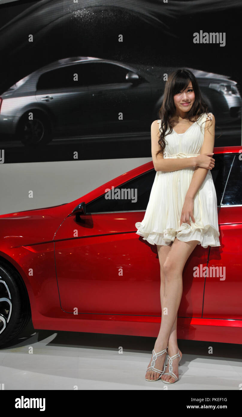 Car Show Models，Models on display during the 14th Chengdu，China Motor ...