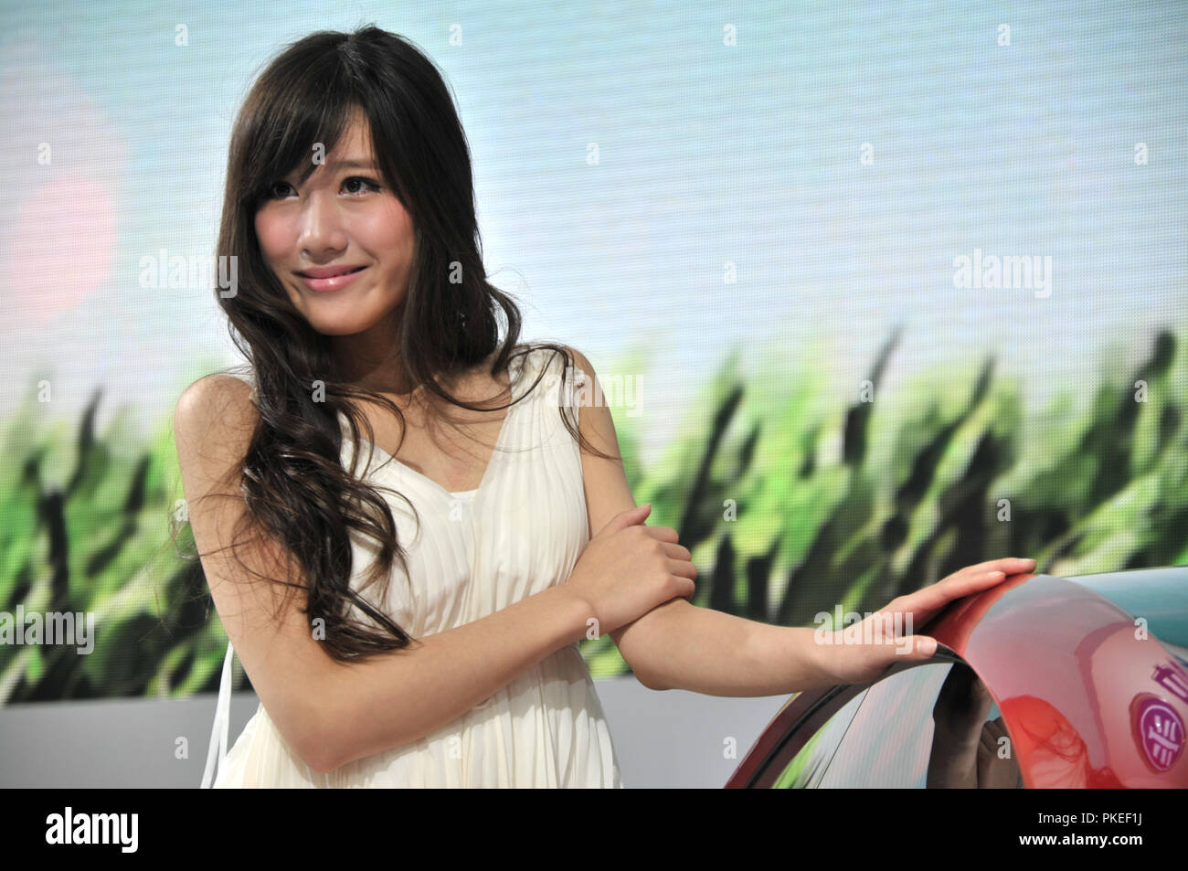 Car Show Models，Models on display during the 14th Chengdu，China Motor ...