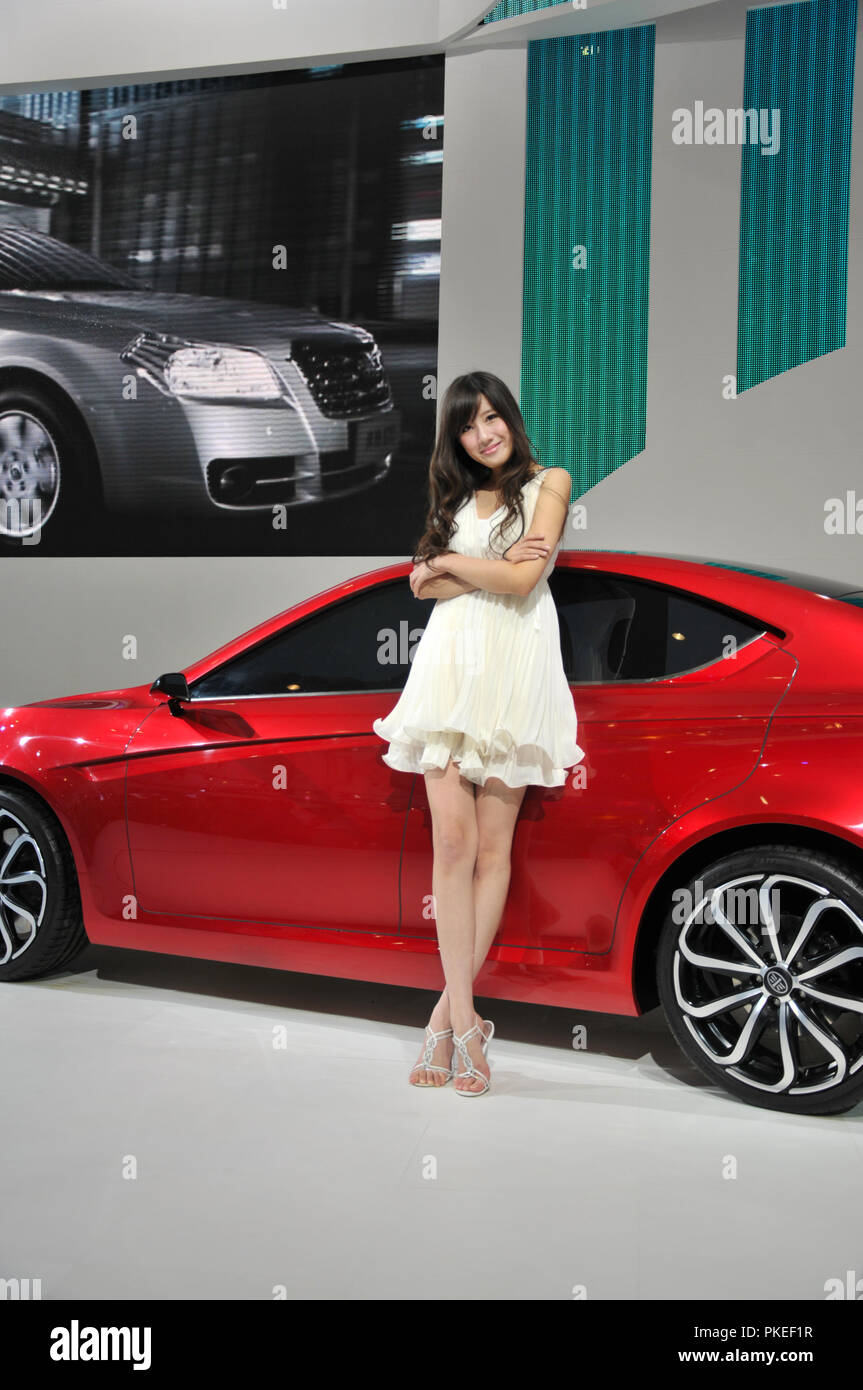 Car Show Models，Models on display during the 14th Chengdu，China Motor ...