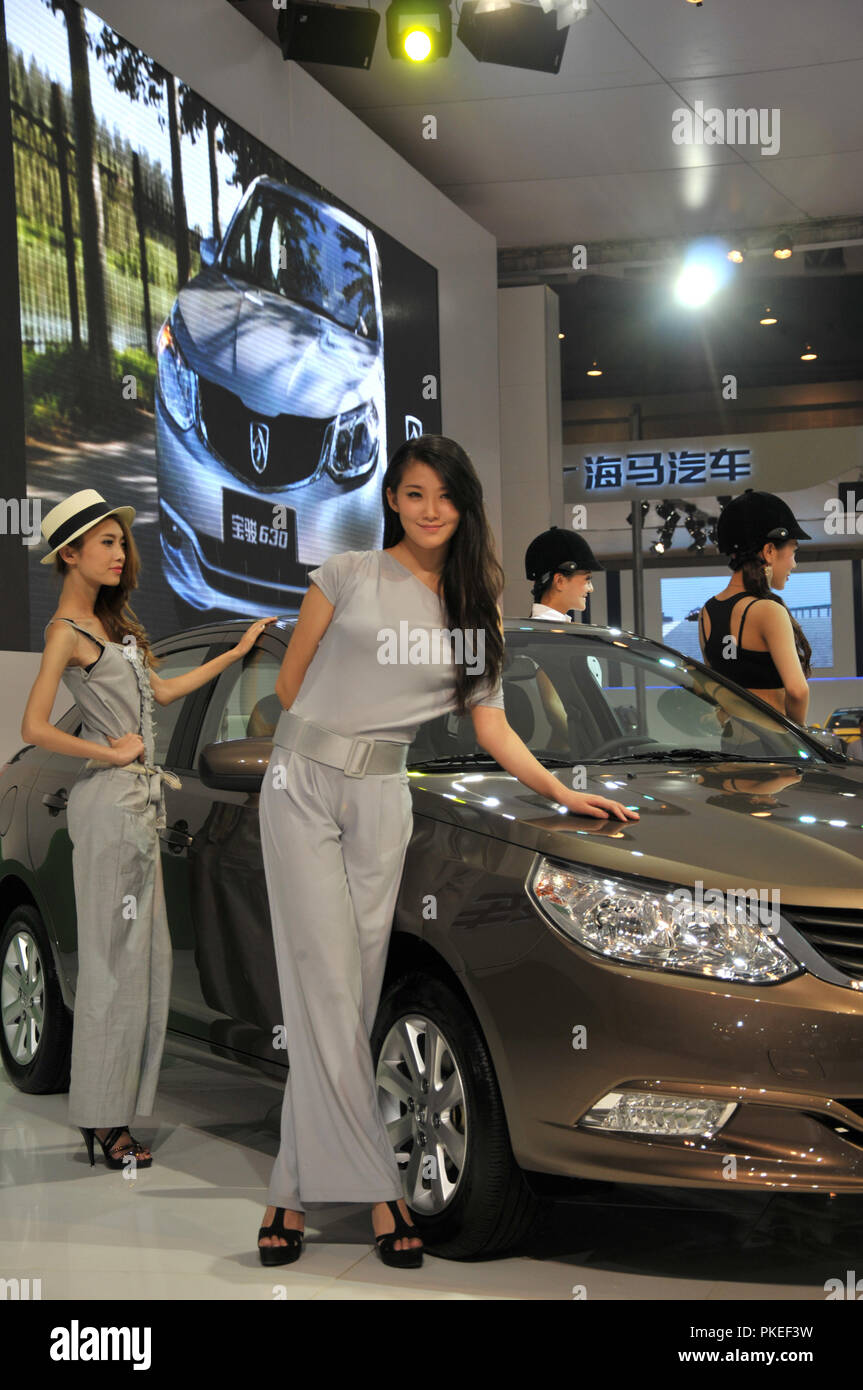 Car Show Models，Models on display during the 14th Chengdu，China Motor ...