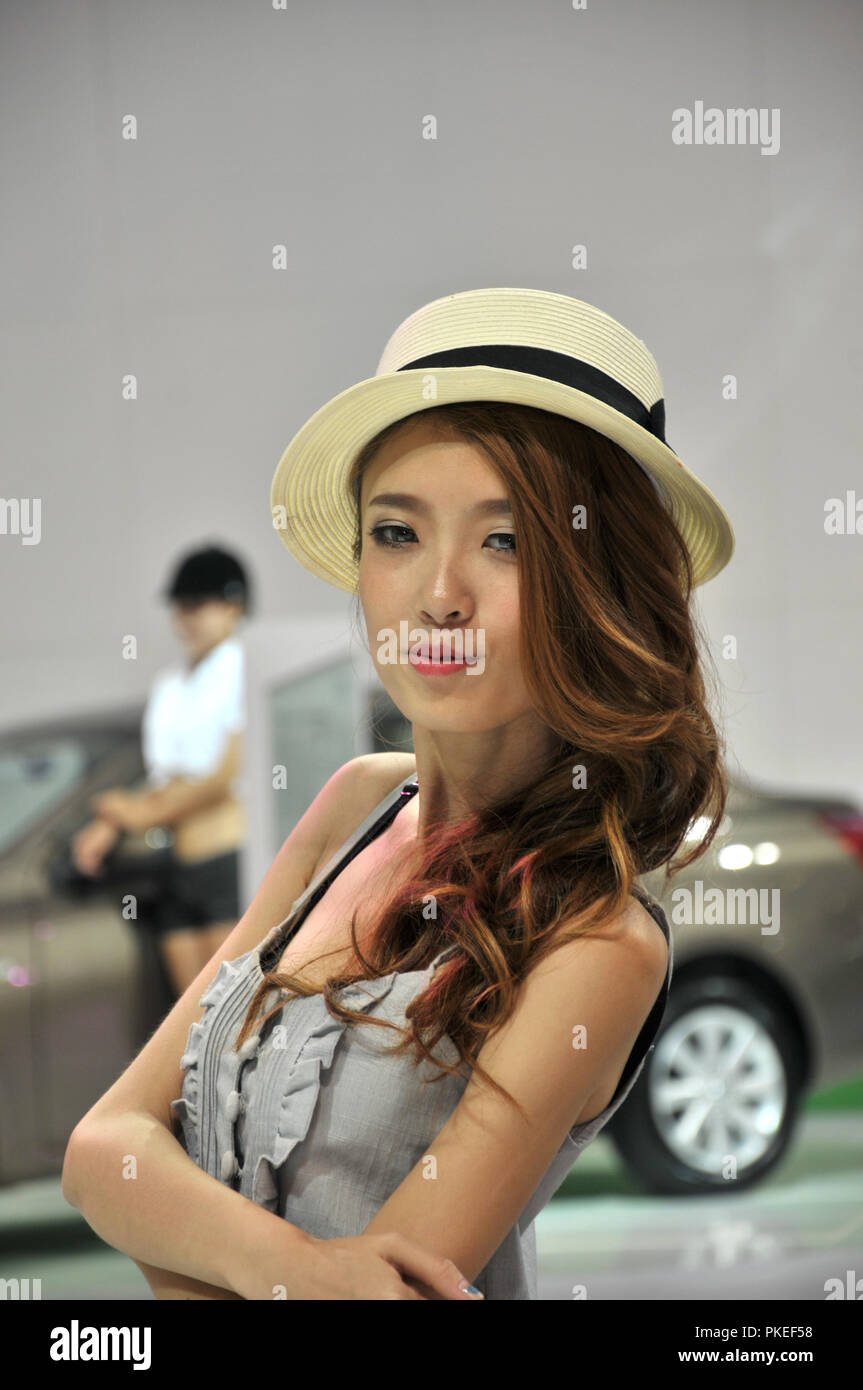 Car Show Models，Models on display during the 14th Chengdu，China Motor ...