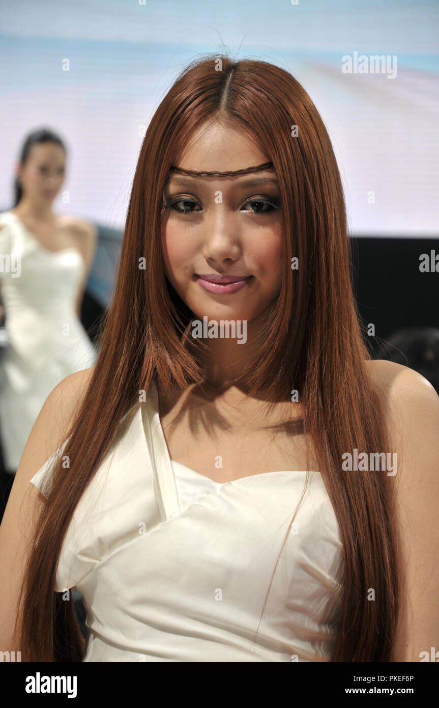 Car Show Models，Models on display during the 14th Chengdu，China Motor ...