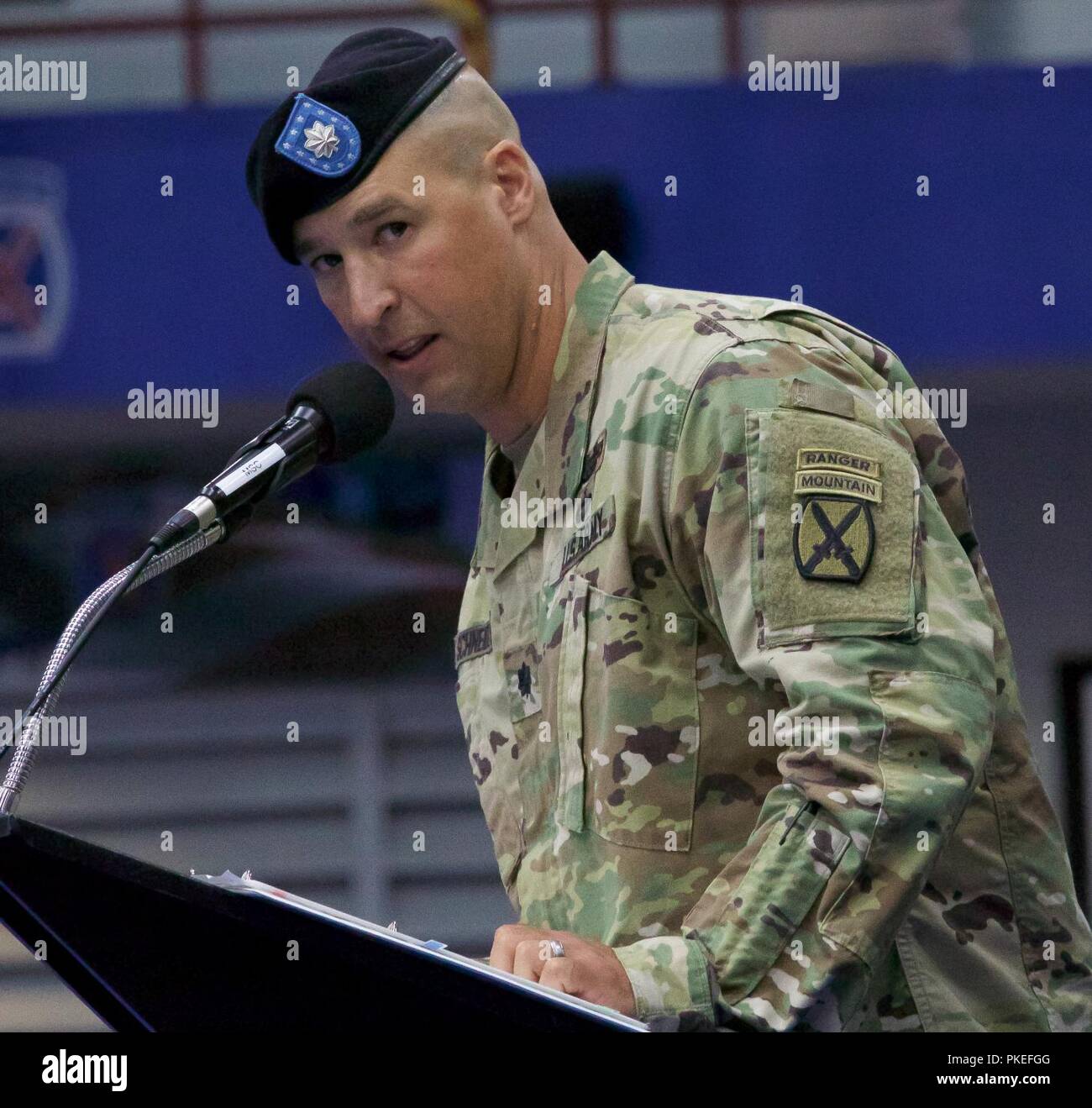 LTC Erich Schneider, Commander of 1st Battalion, 87th Infantry Regiment ...