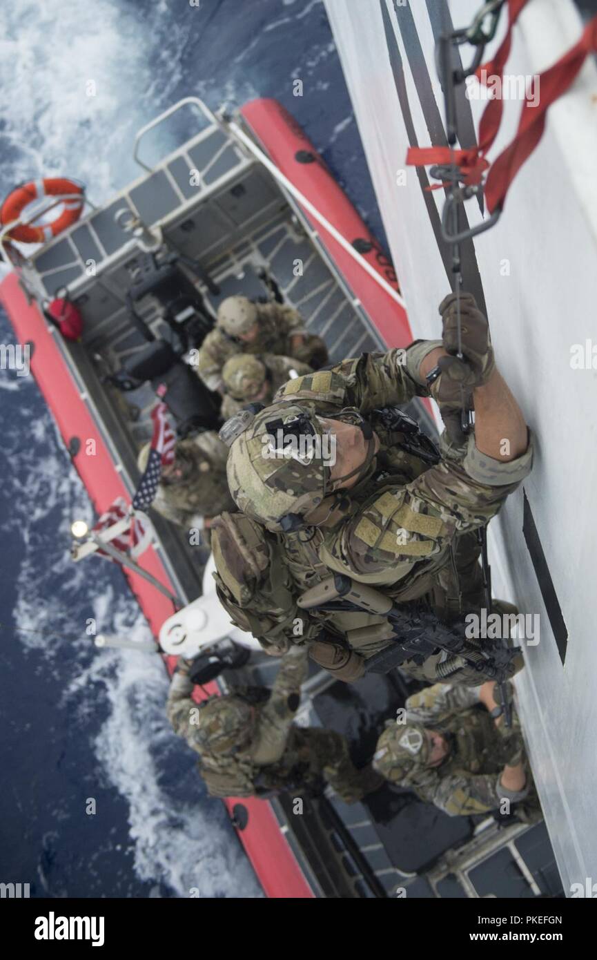 PACIFIC OCEAN (July 29, 2018) A Coast Guard Tactical Delivery Team ...