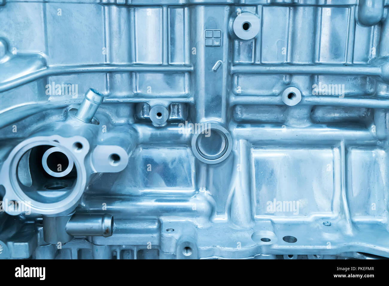 Metallic background of the internal diesel truck engine or car engine ...
