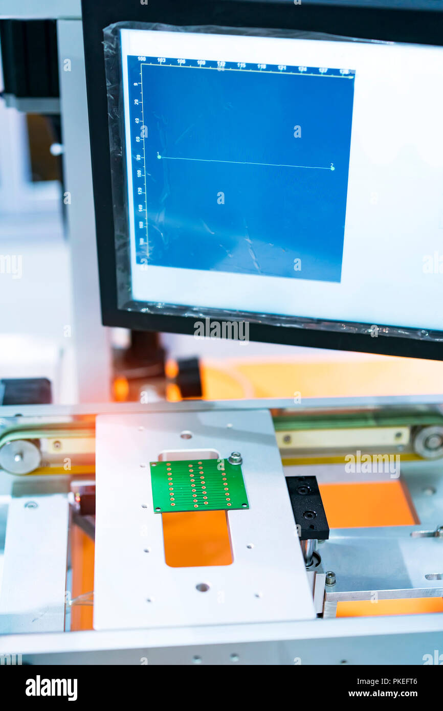 automated manufacturing soldering and assembly pcb board Stock Photo ...