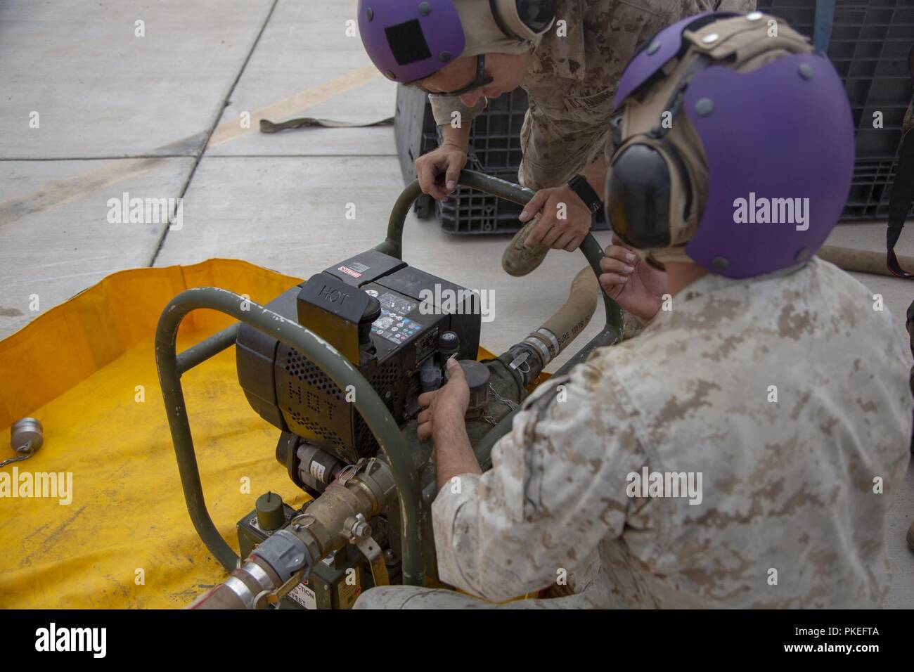 U.S. Marines with Marine Wing Support Squadron (MWSS) 373, Marine ...