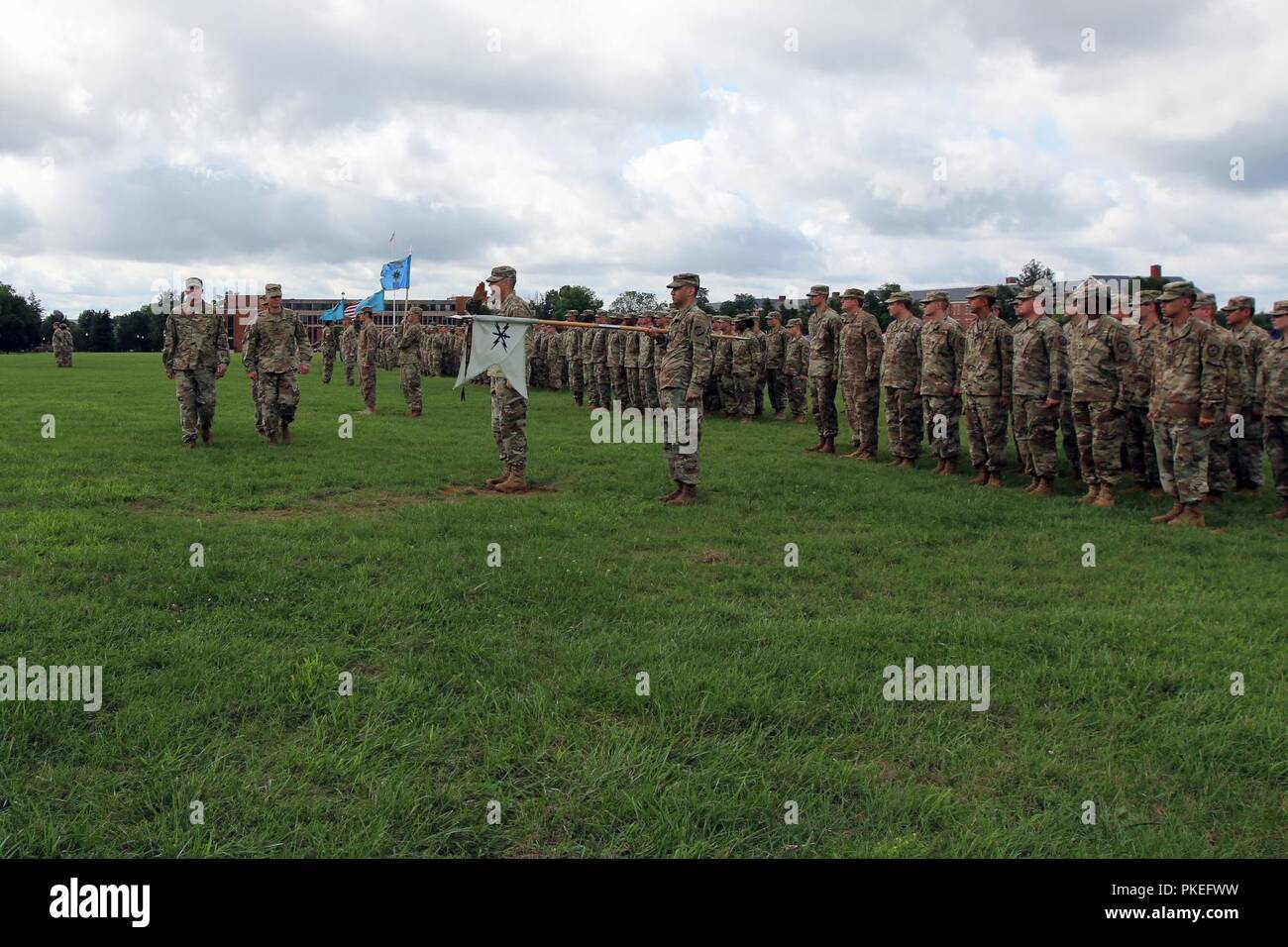 FORT GEORGE G. MEADE, Md. – Col. Brian Vile (marching on the right ...