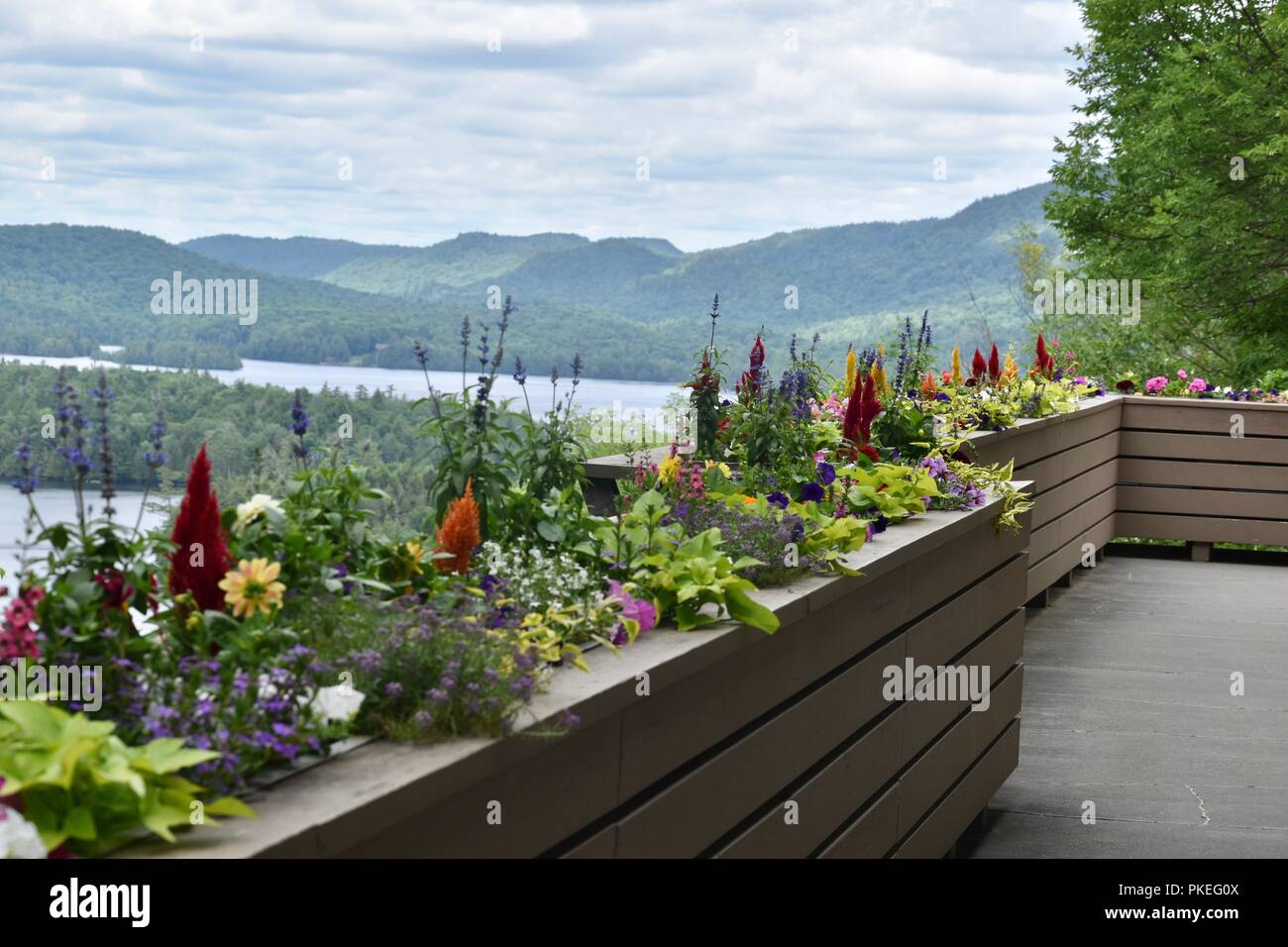 The view of Blue Mountain Lake seen from the Adirondack Museum in the ...