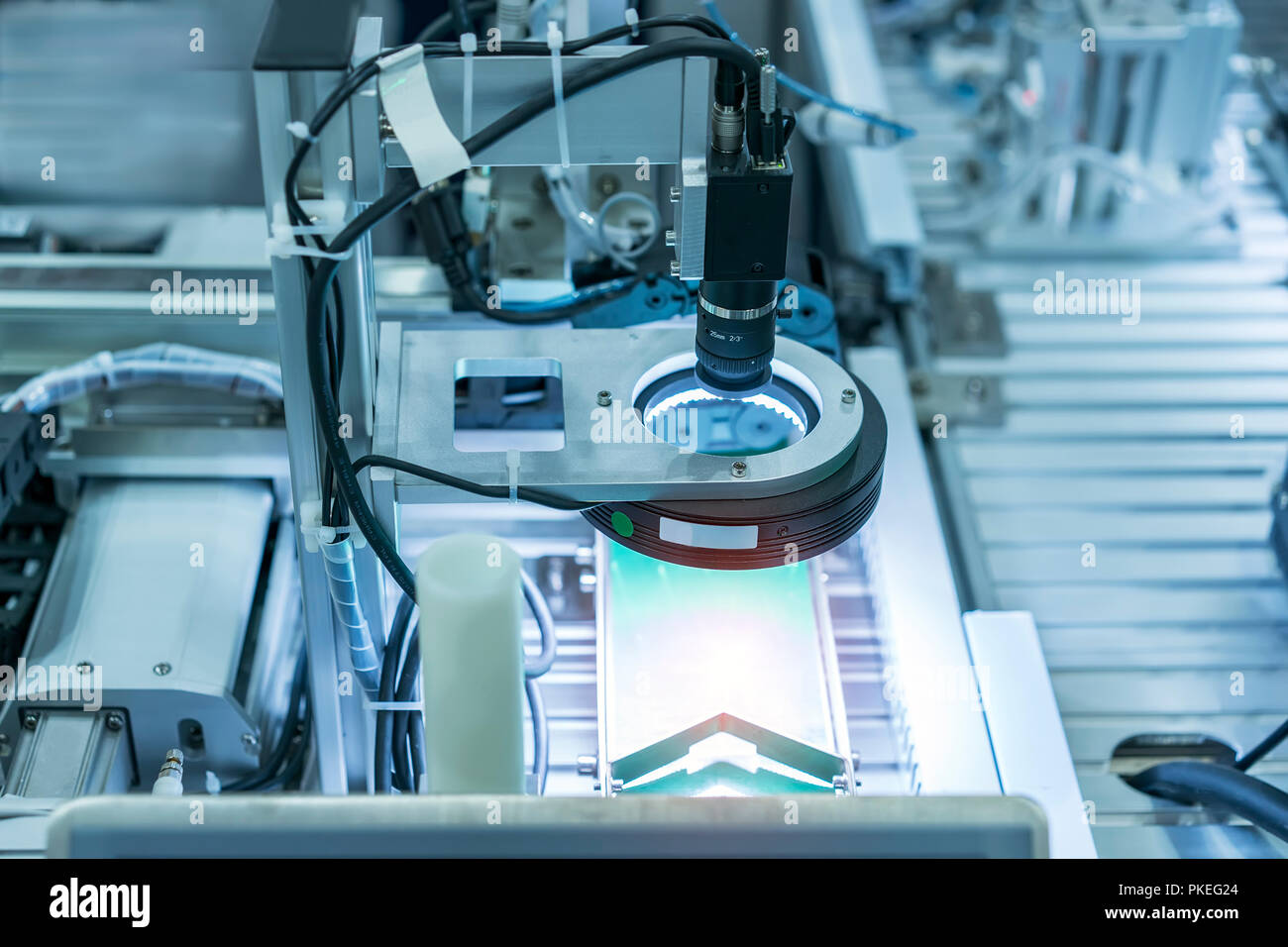 Robotic vision sensor camera system in intellegence factory Stock Photo ...