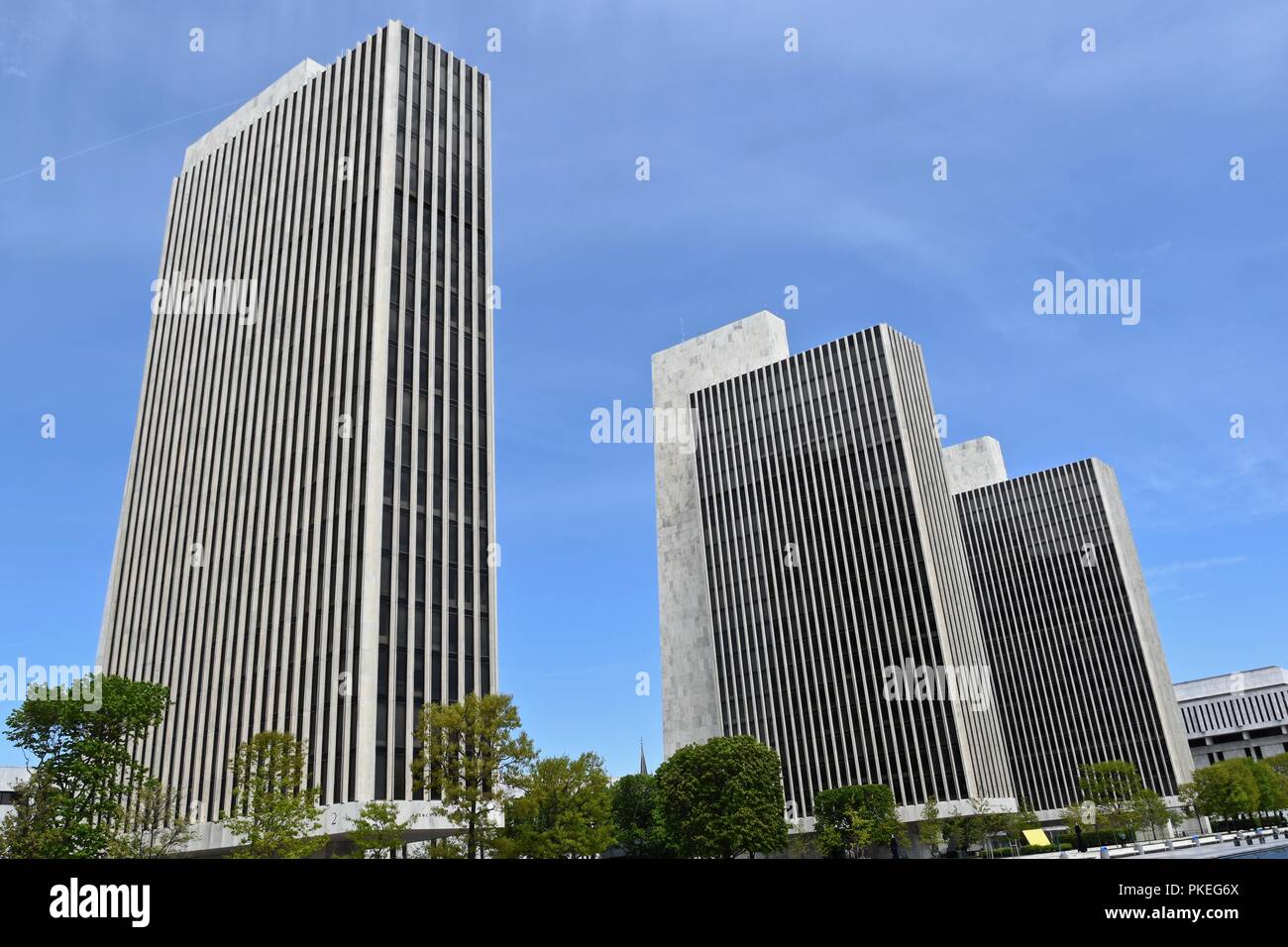 The New York State Capitol Plaza featuring the New York State Capital ...