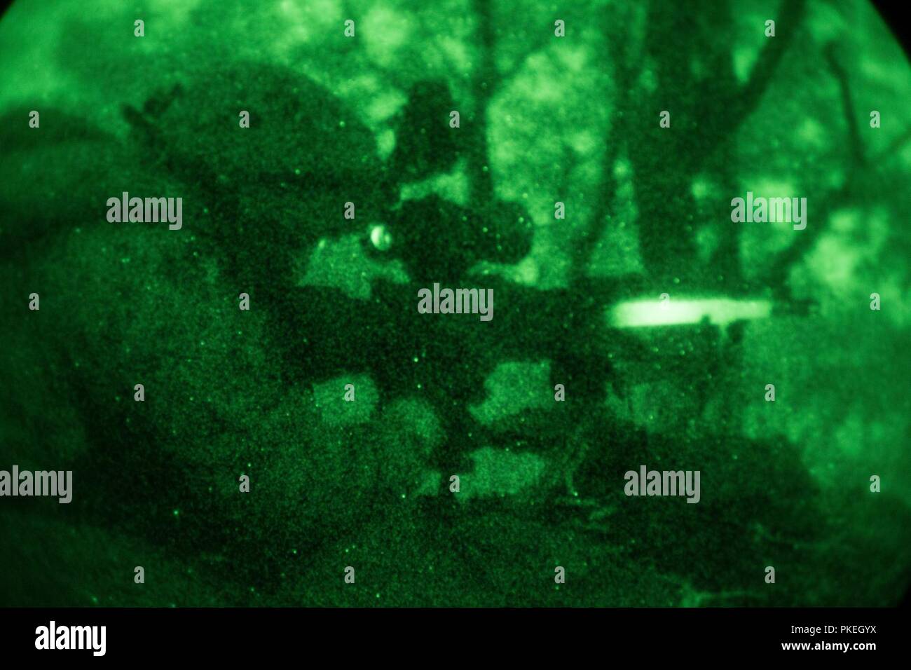 A U.S. Marine with Black Sea Rotational Force (BSRF) 18.1 engages in a ...