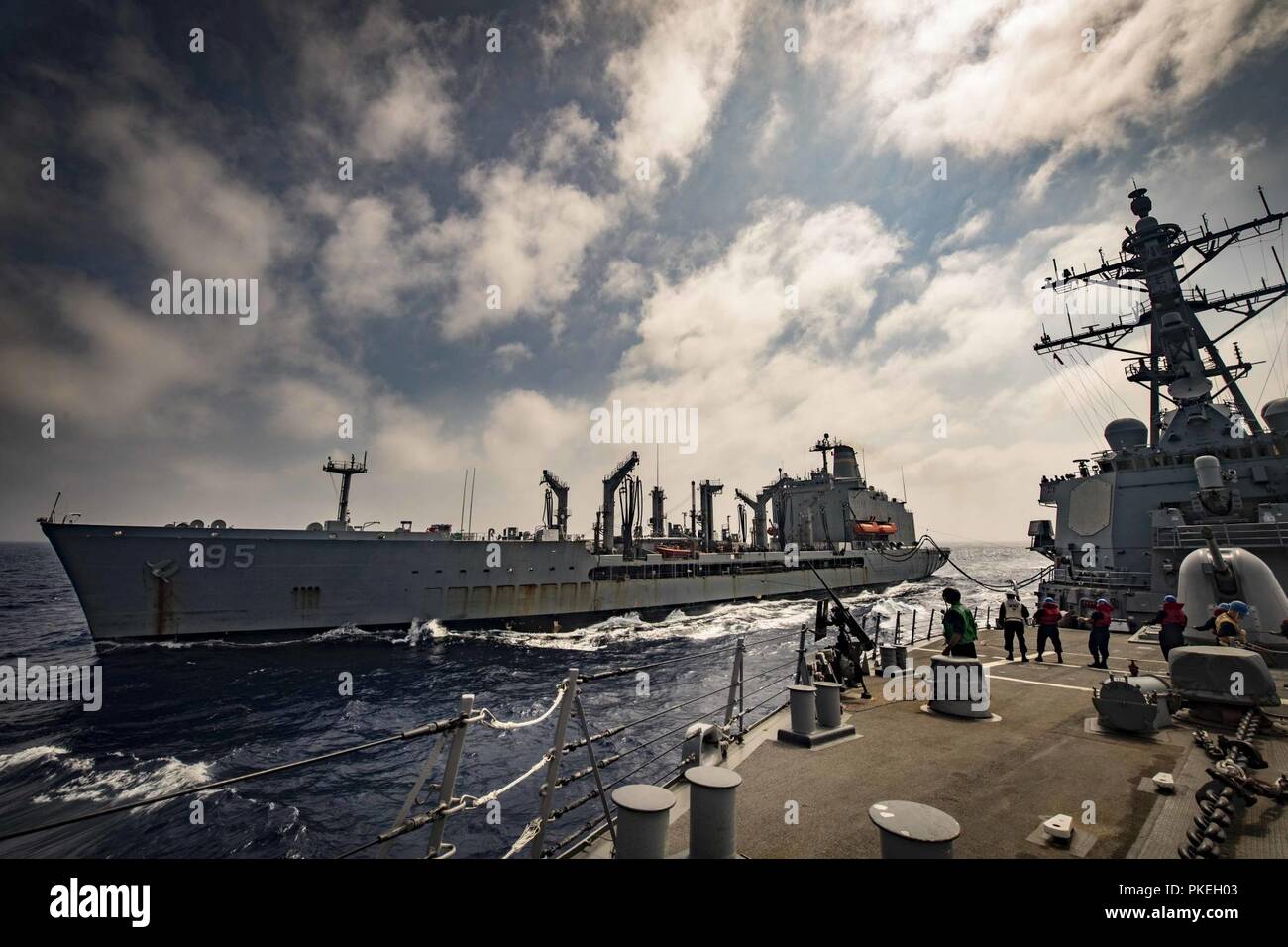 SEA (Aug. 3, 2018) The Arleigh Burke-class guided-missile destroyer USS ...