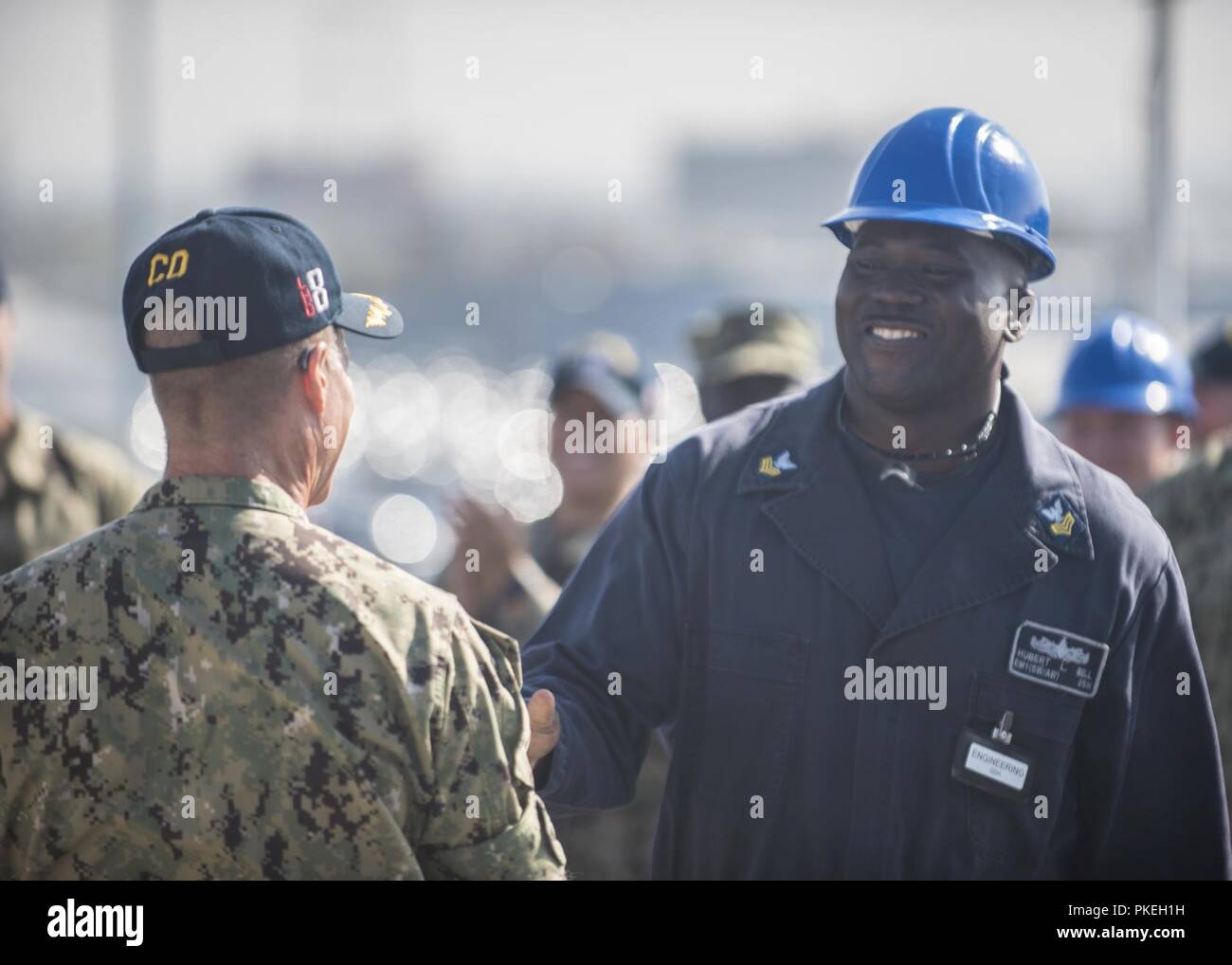 SAN DIEGO (Aug. 7, 2018) Capt. David Oden, commanding officer of the ...