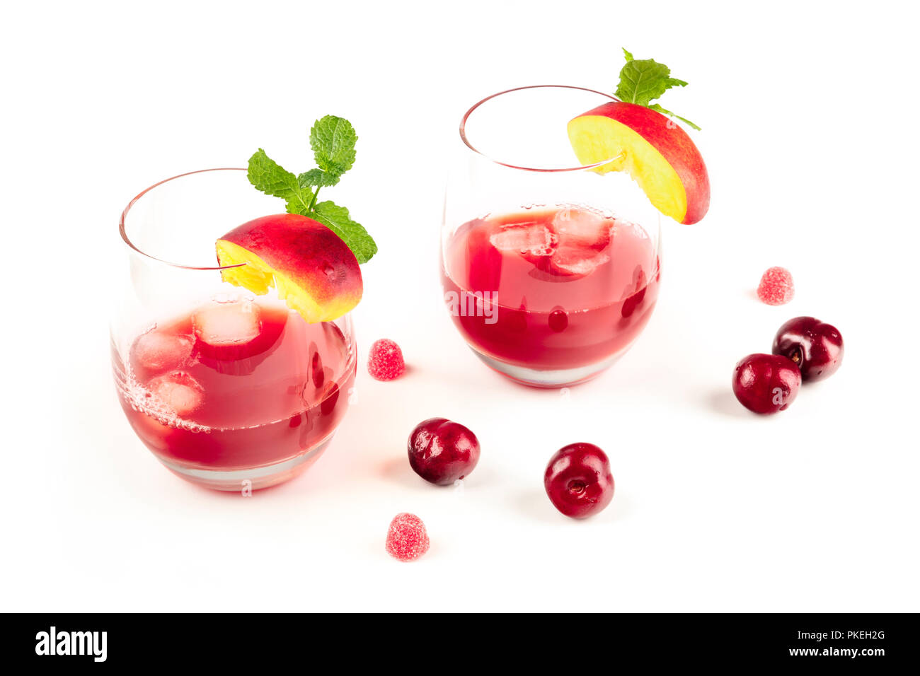 Two cherries cocktail drinks hi-res stock photography and images - Alamy
