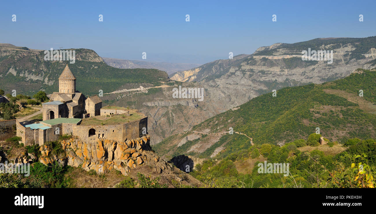 Armenia, Tatev monastery is a 9th century historical monument. It is ...