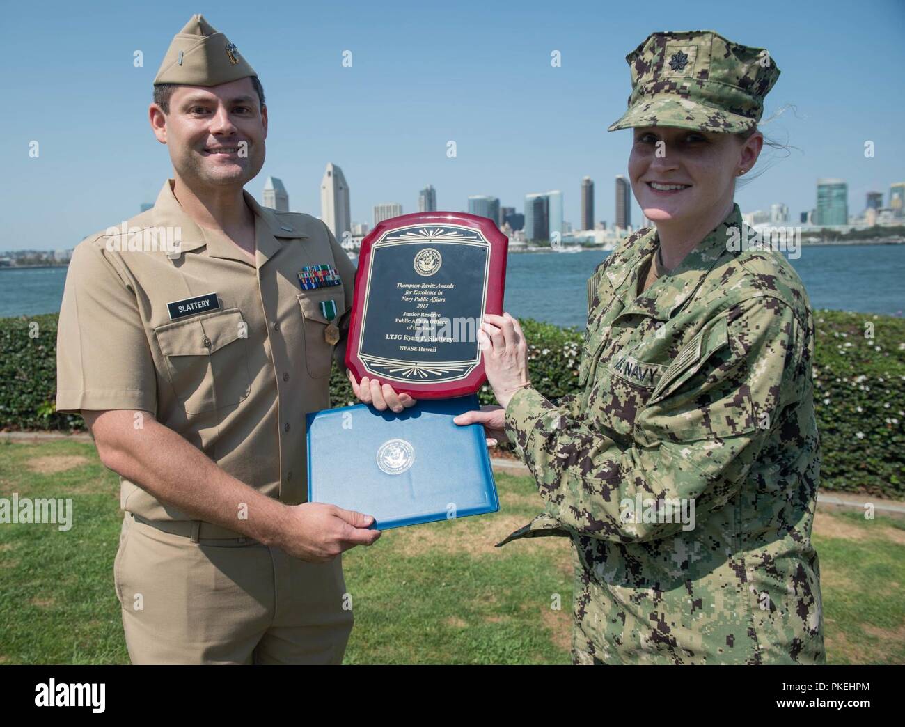 San Diego, Calif. (Aug. 11, 2018) Lieutenant Junior Grade Ryan Slattery ...
