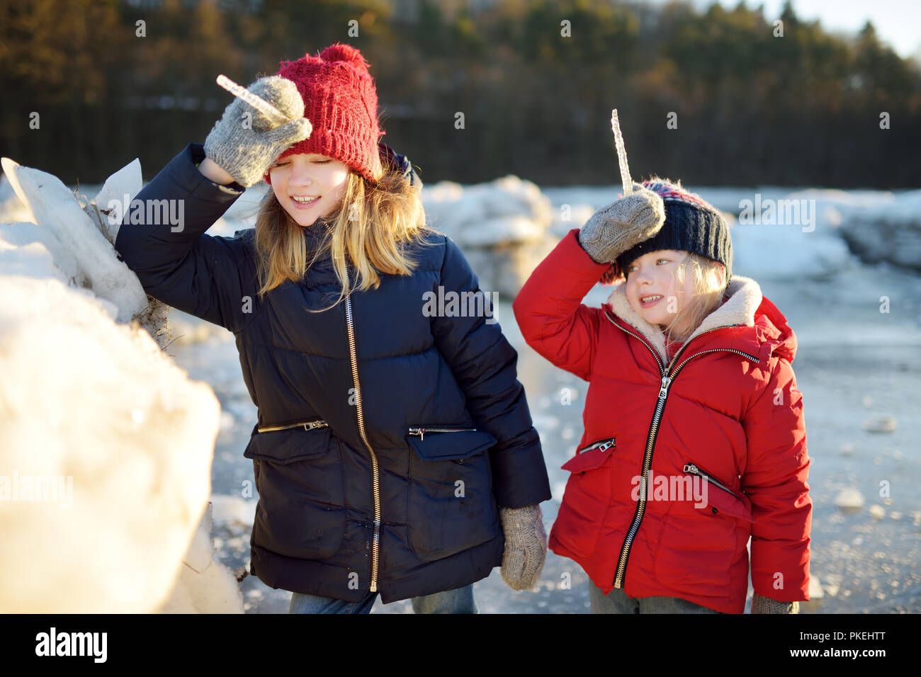 Happy healthy kids playing in the water hi-res stock photography and ...