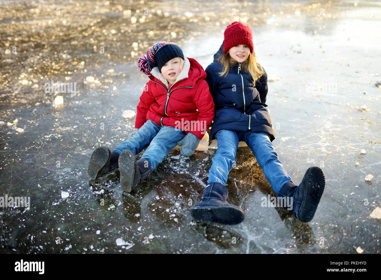 Children playing in water during hi-res stock photography and images ...