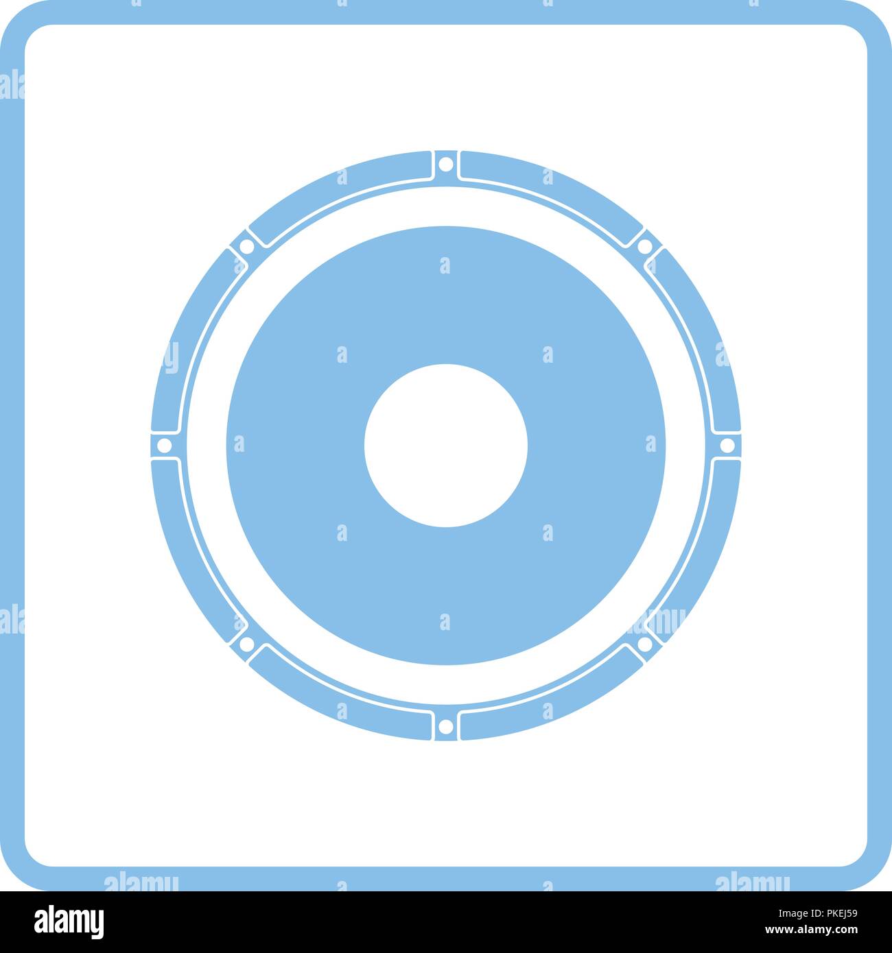Loudspeaker icon. Blue frame design. Vector illustration Stock Vector ...