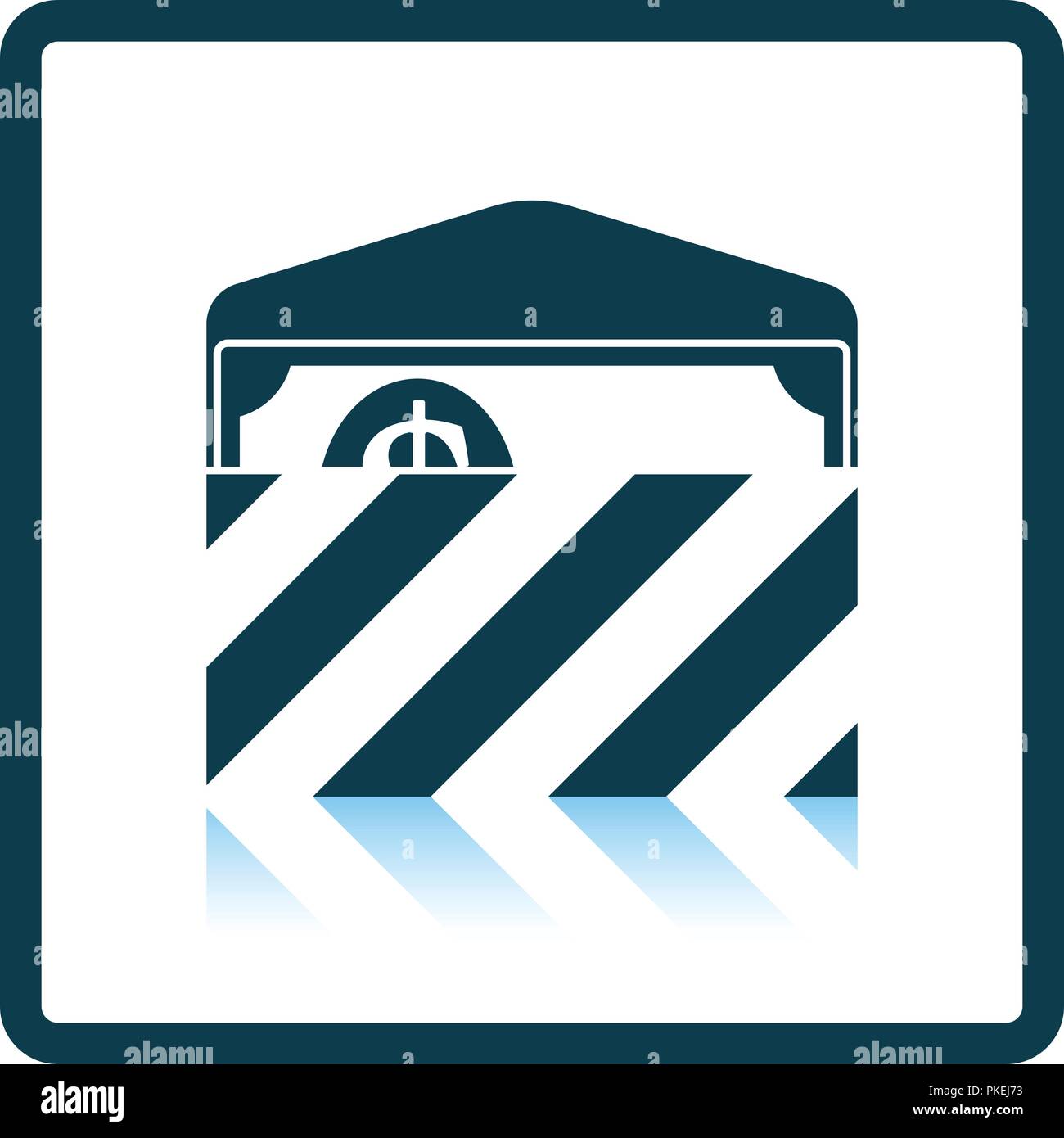 Birthday gift envelop icon with money . Shadow reflection design ...