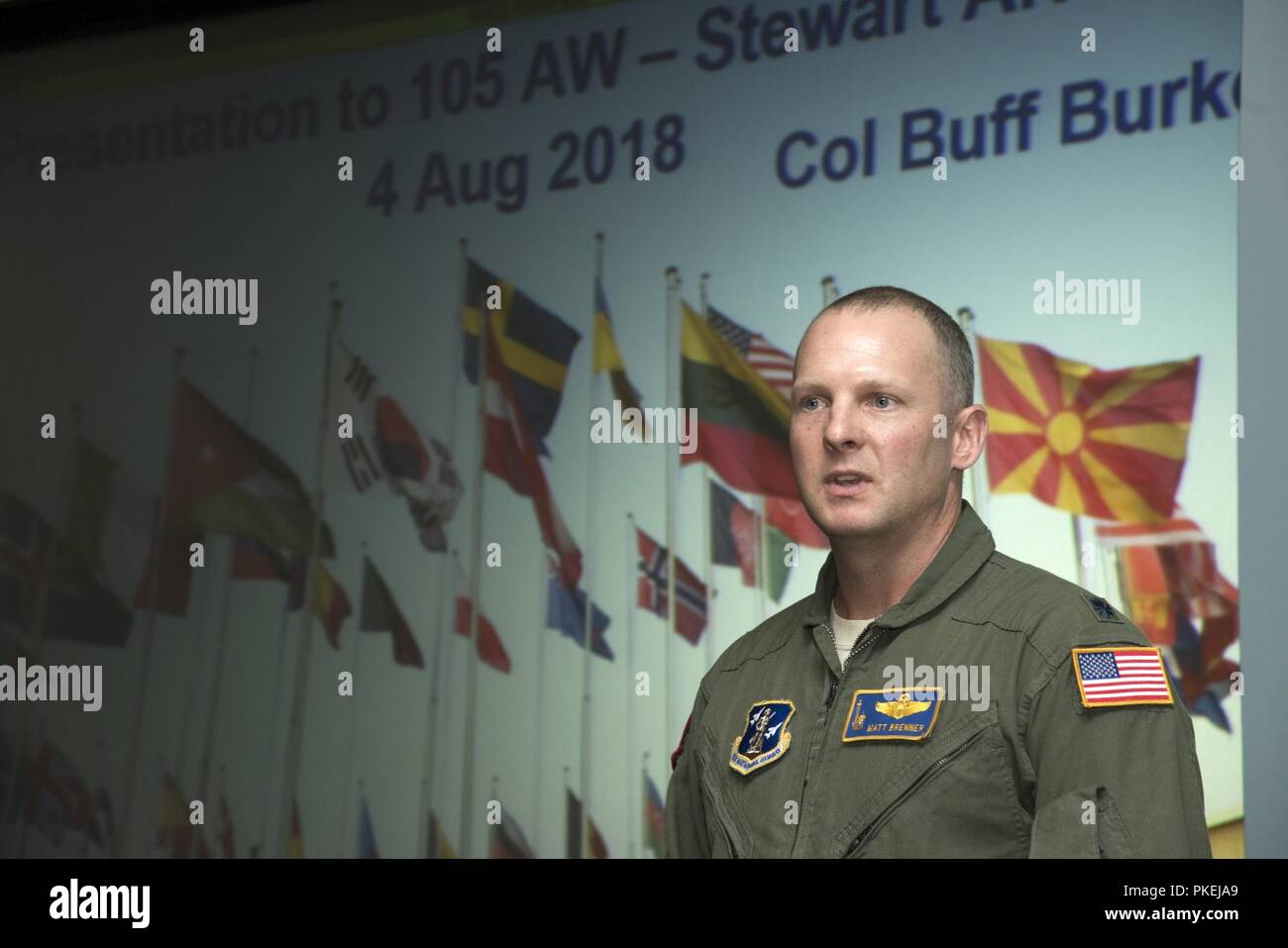 Lt. Col. Matthew Brenner, commander of the 105th Operations Group ...